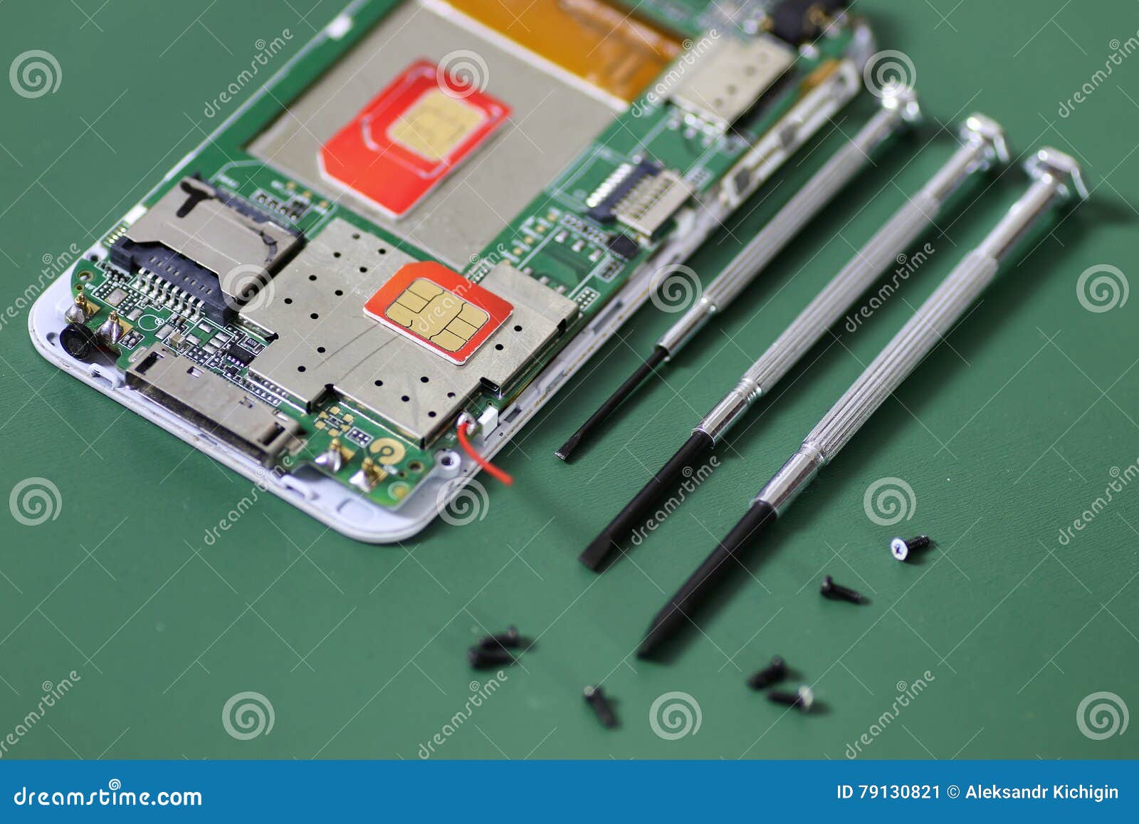 Phone chip micro repair stock image. Image of electronic - 79130821