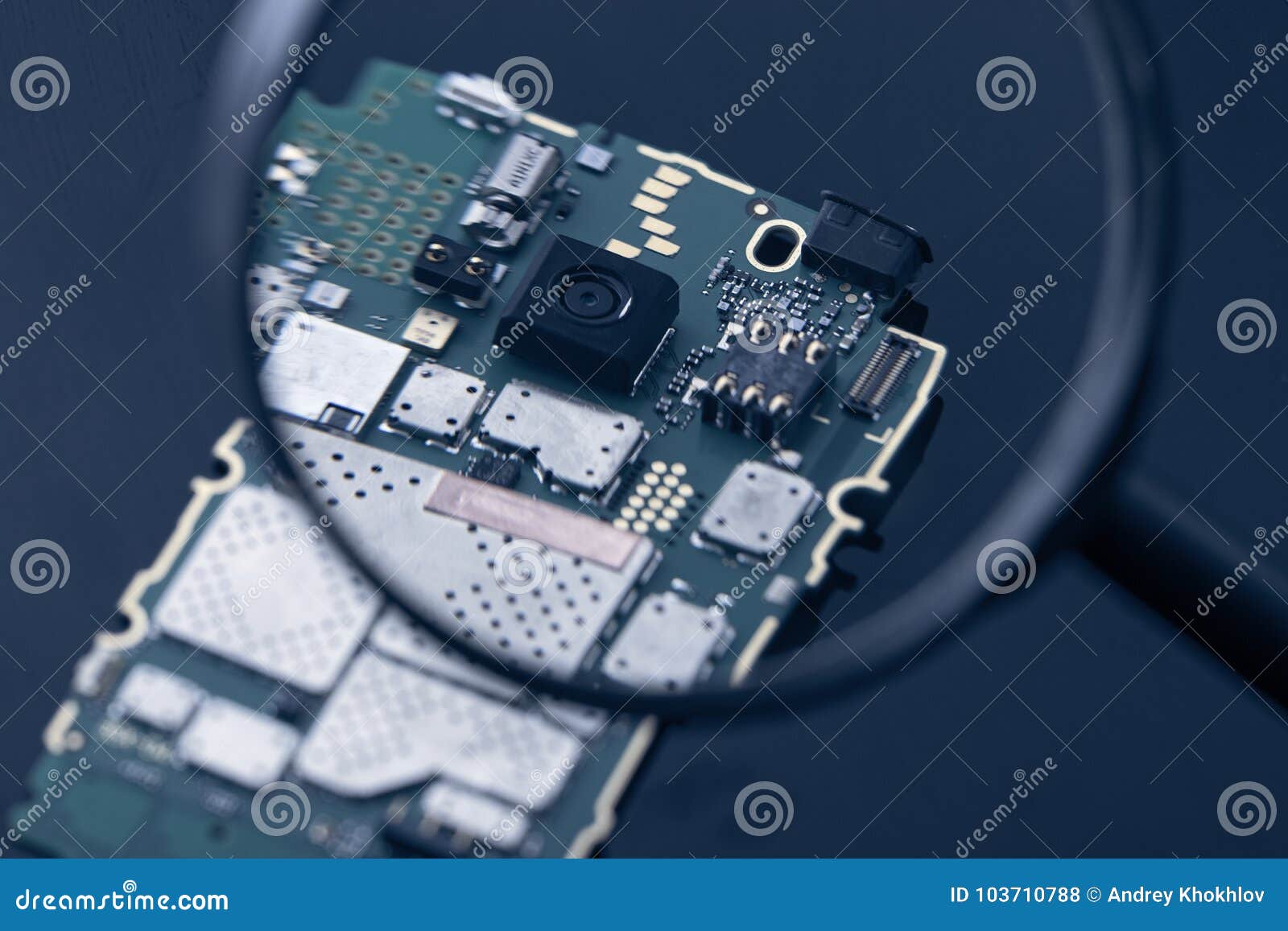 Phone chip micro repair stock photo. Image of chip, communication ...