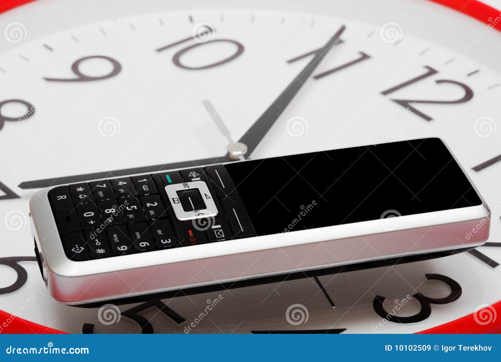 Phone and clock stock image. Image of early, mobile, button - 10102509