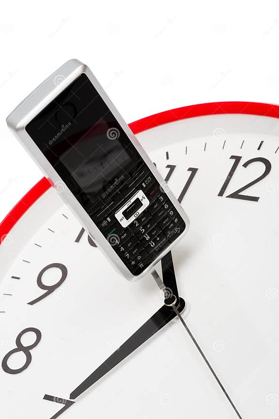 Phone and clock stock photo. Image of occupation, talking - 10938206