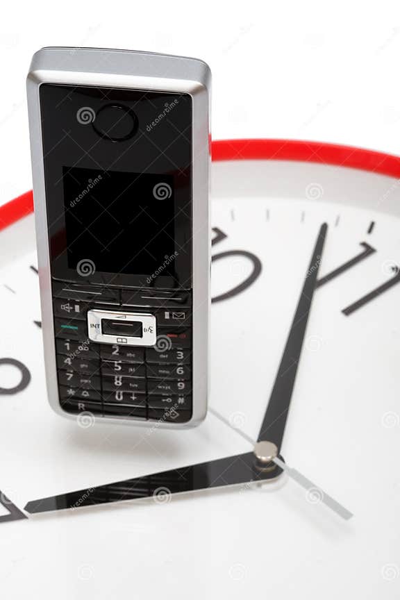 Phone and clock stock photo. Image of clock, keypad, call - 6386832