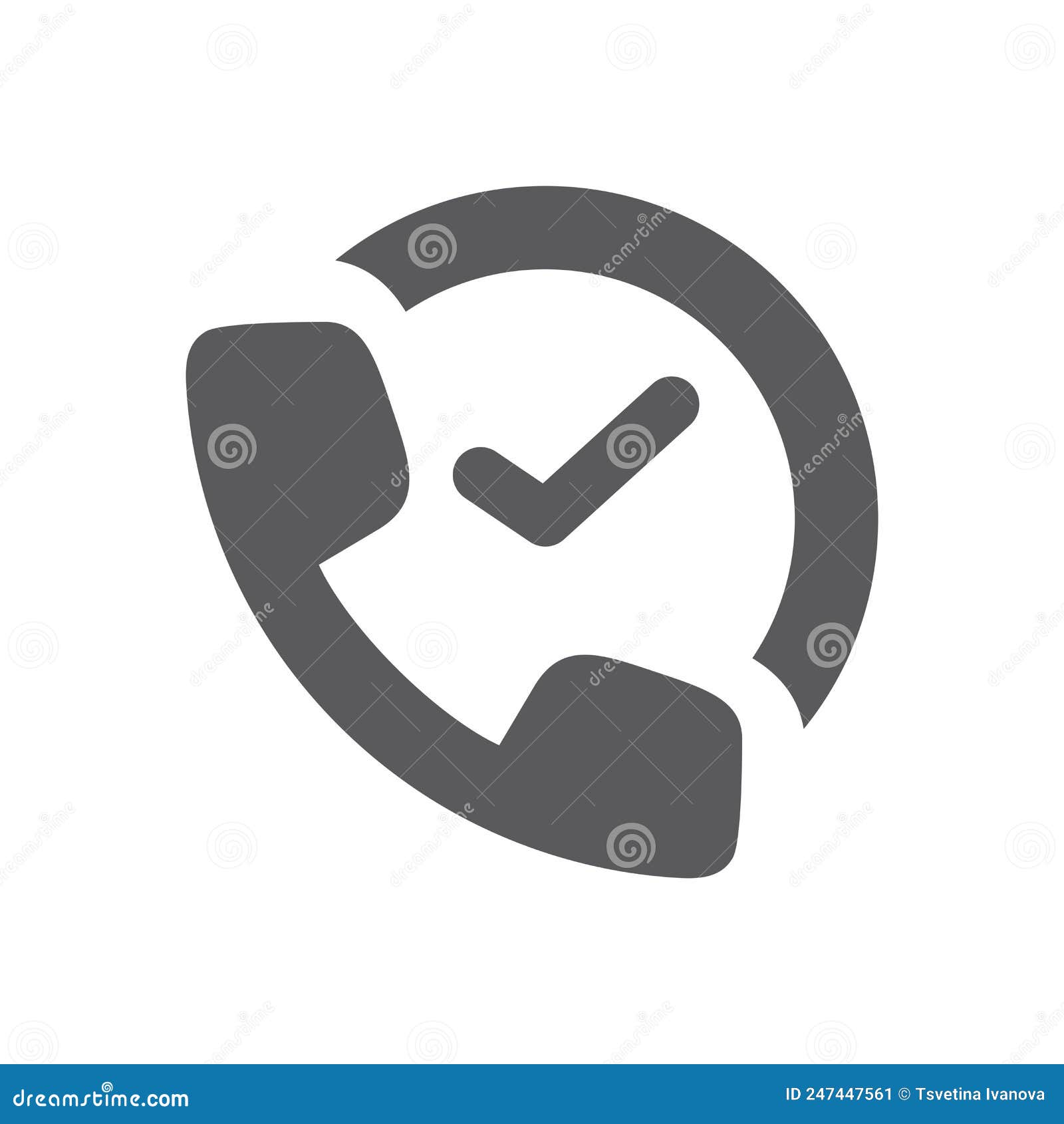 Phone with Clock Vector Icon Stock Vector - Illustration of support ...
