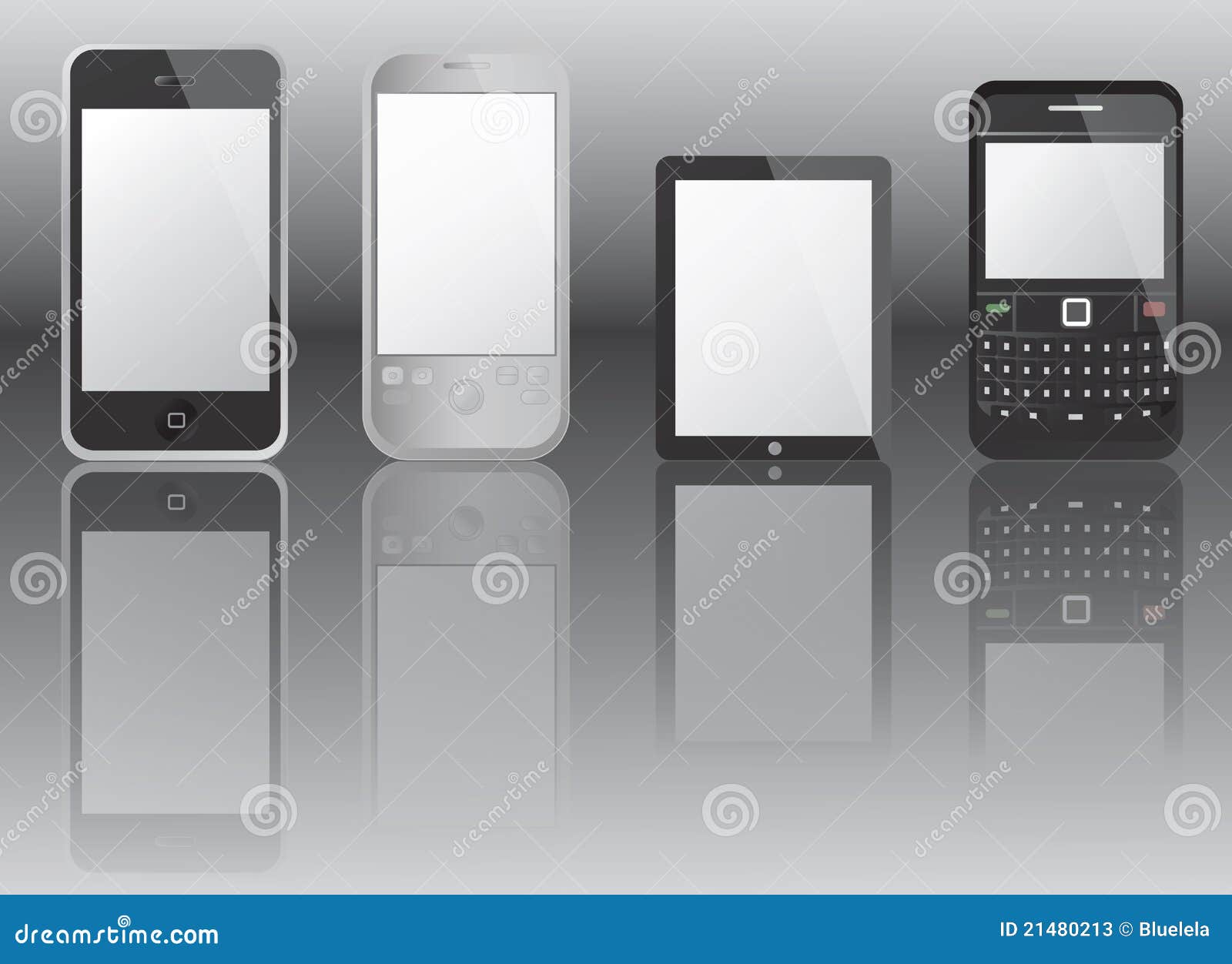 Phone collection stock vector. Illustration of business - 21480213