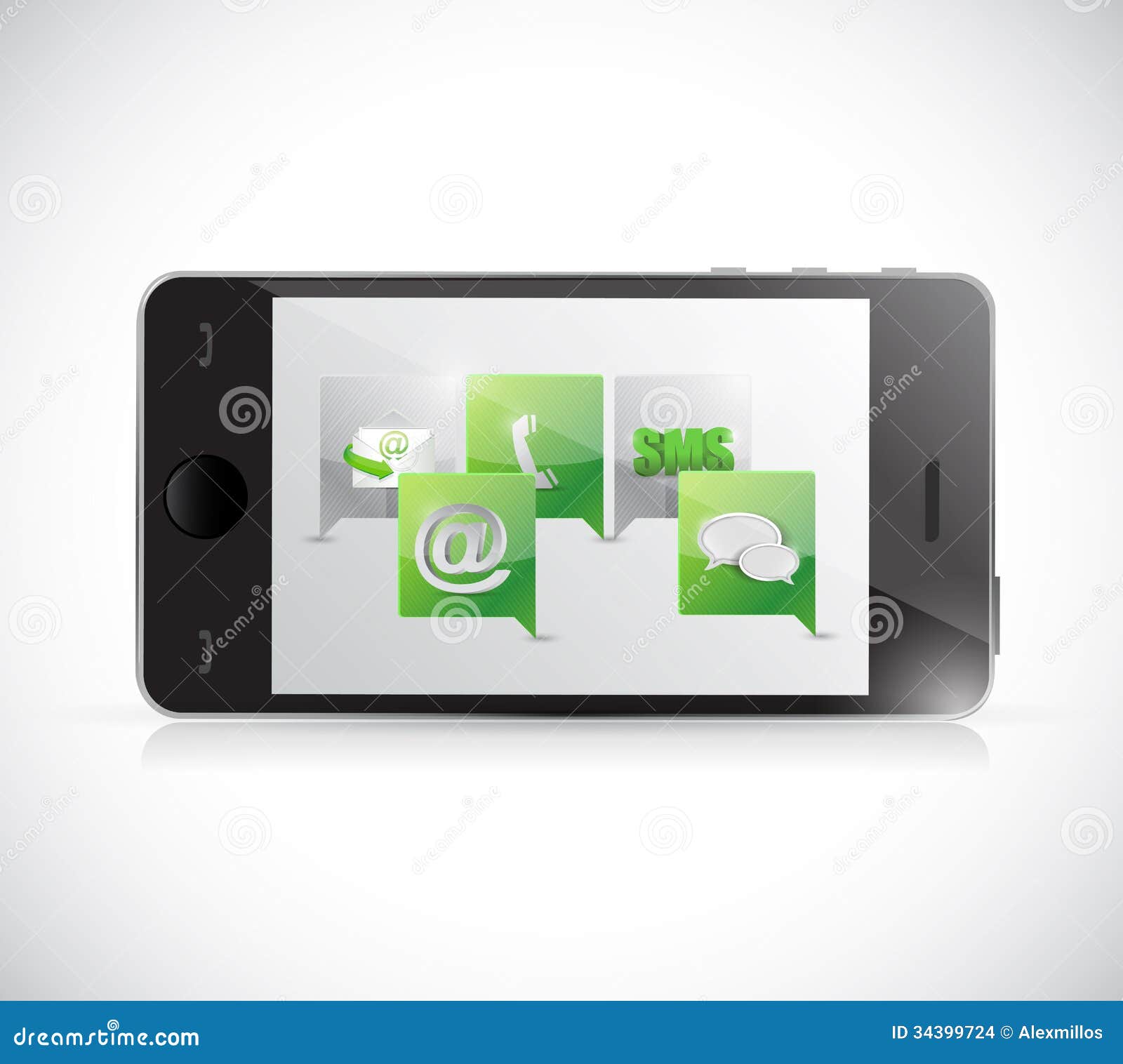 Phone Communication. Contact Us Illustration Stock Illustration ...