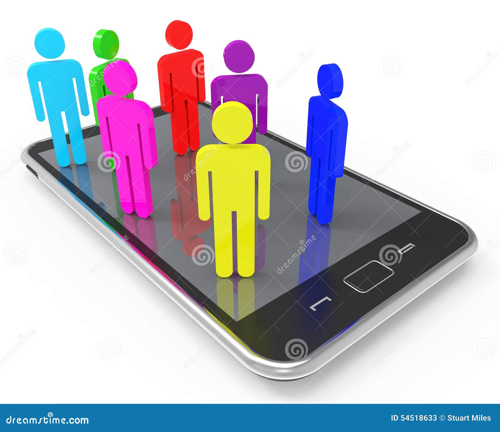 Phone Communication Indicates Network Server and Communicate Stock ...