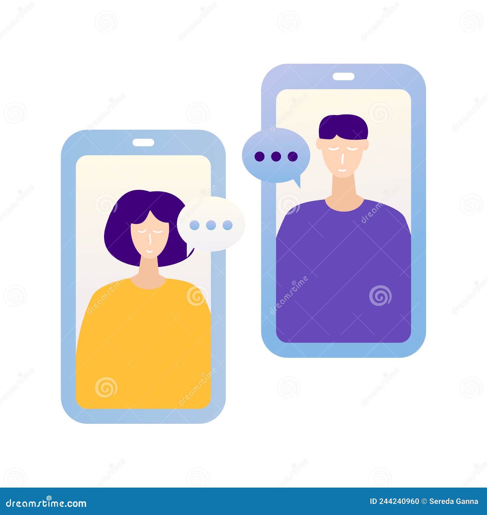 Phone Communication Isolated Stock Vector - Illustration of message ...