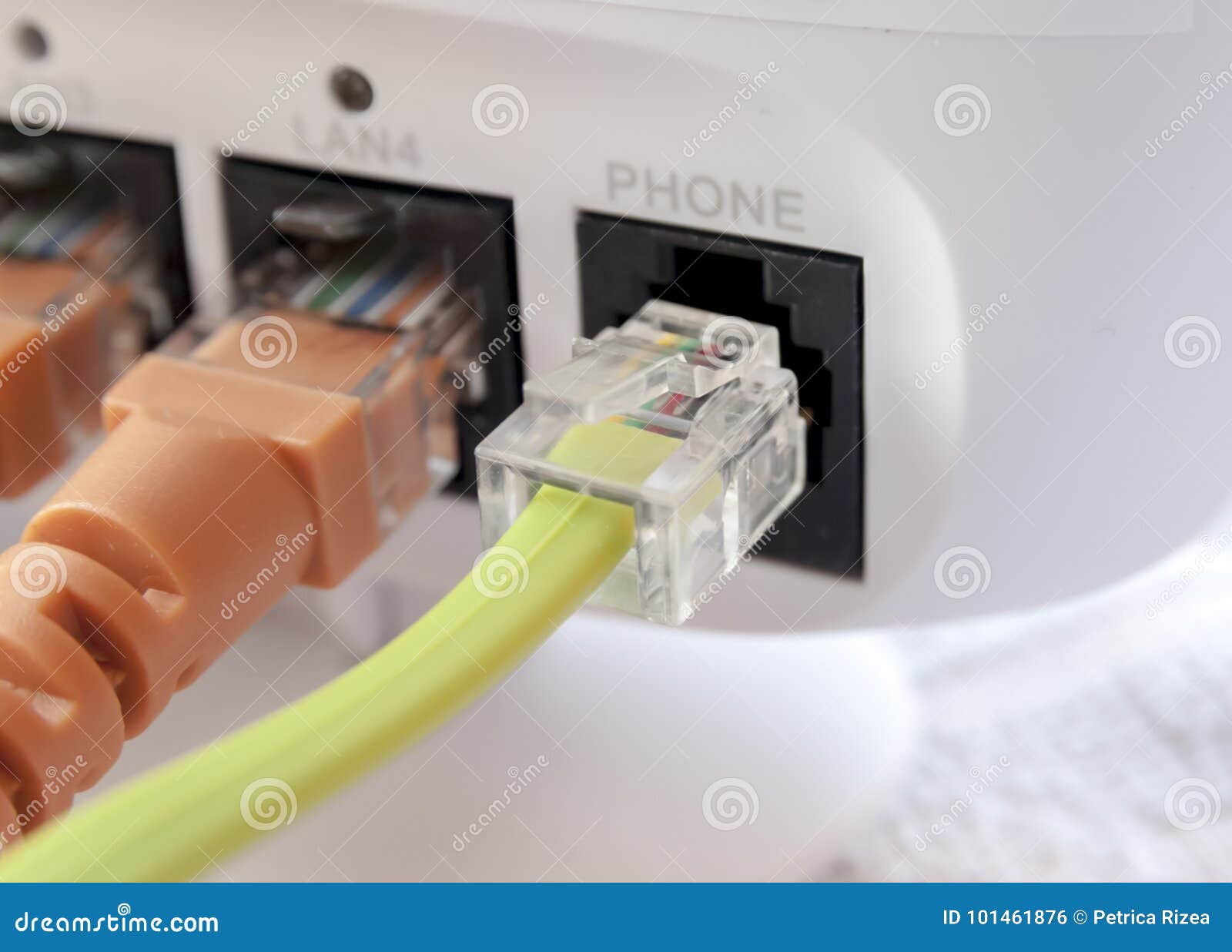 Phone connection stock photo. Image of networking, cat5 - 101461876
