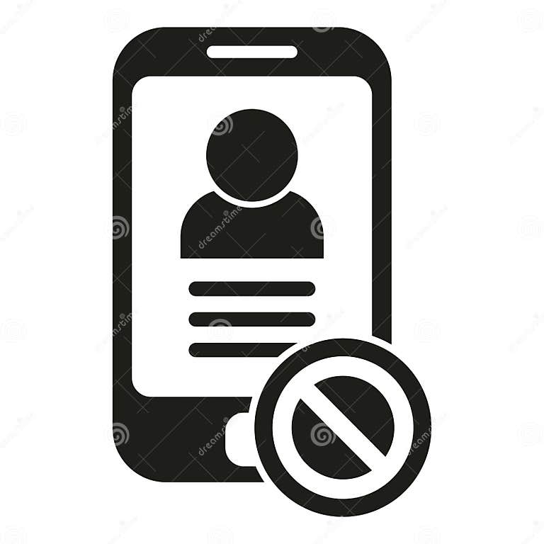 Phone Contact Blacklist Icon Simple Vector. User Data Stock Vector ...