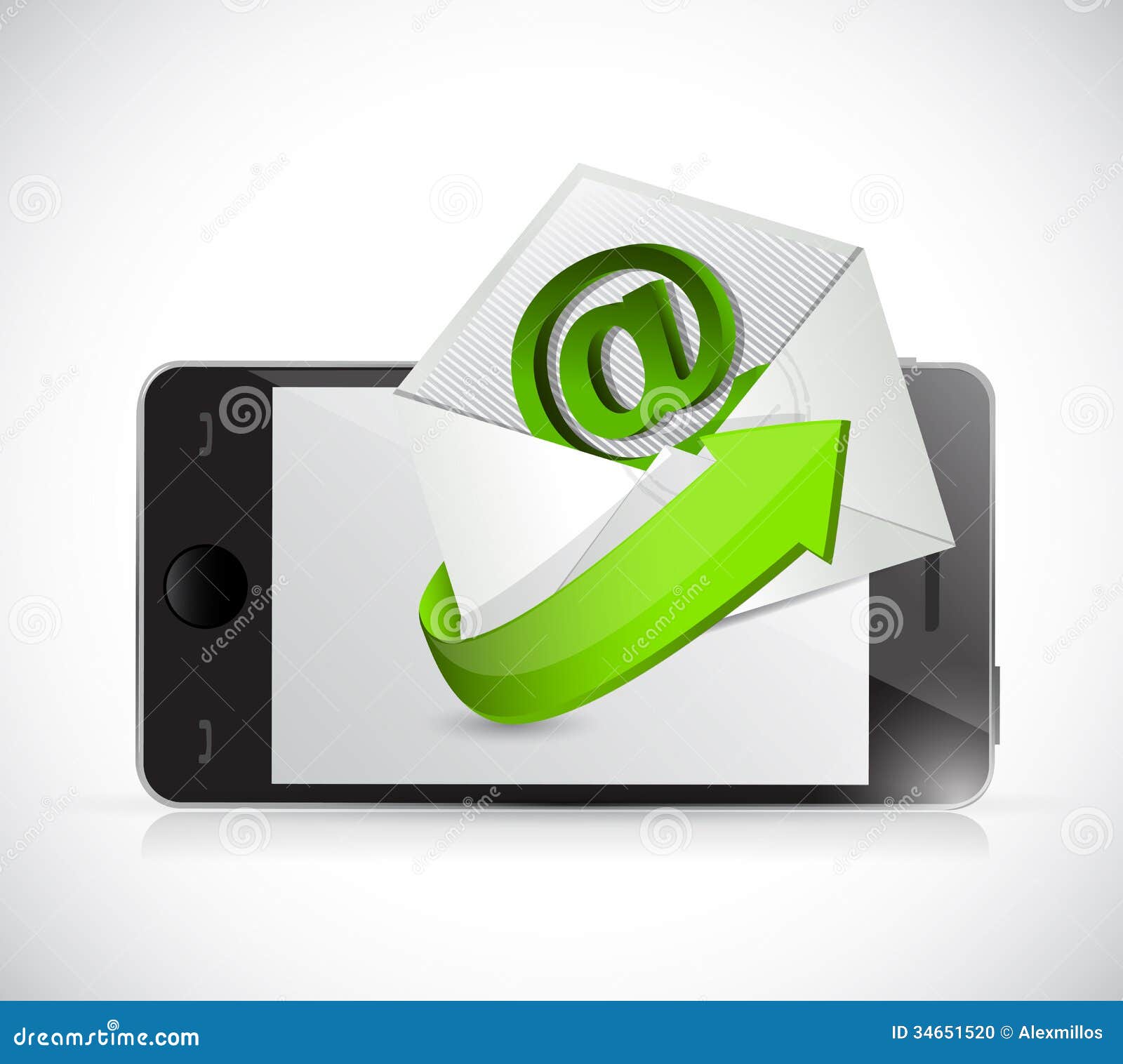 Phone and Contact Us Email Illustration Design Stock Illustration ...