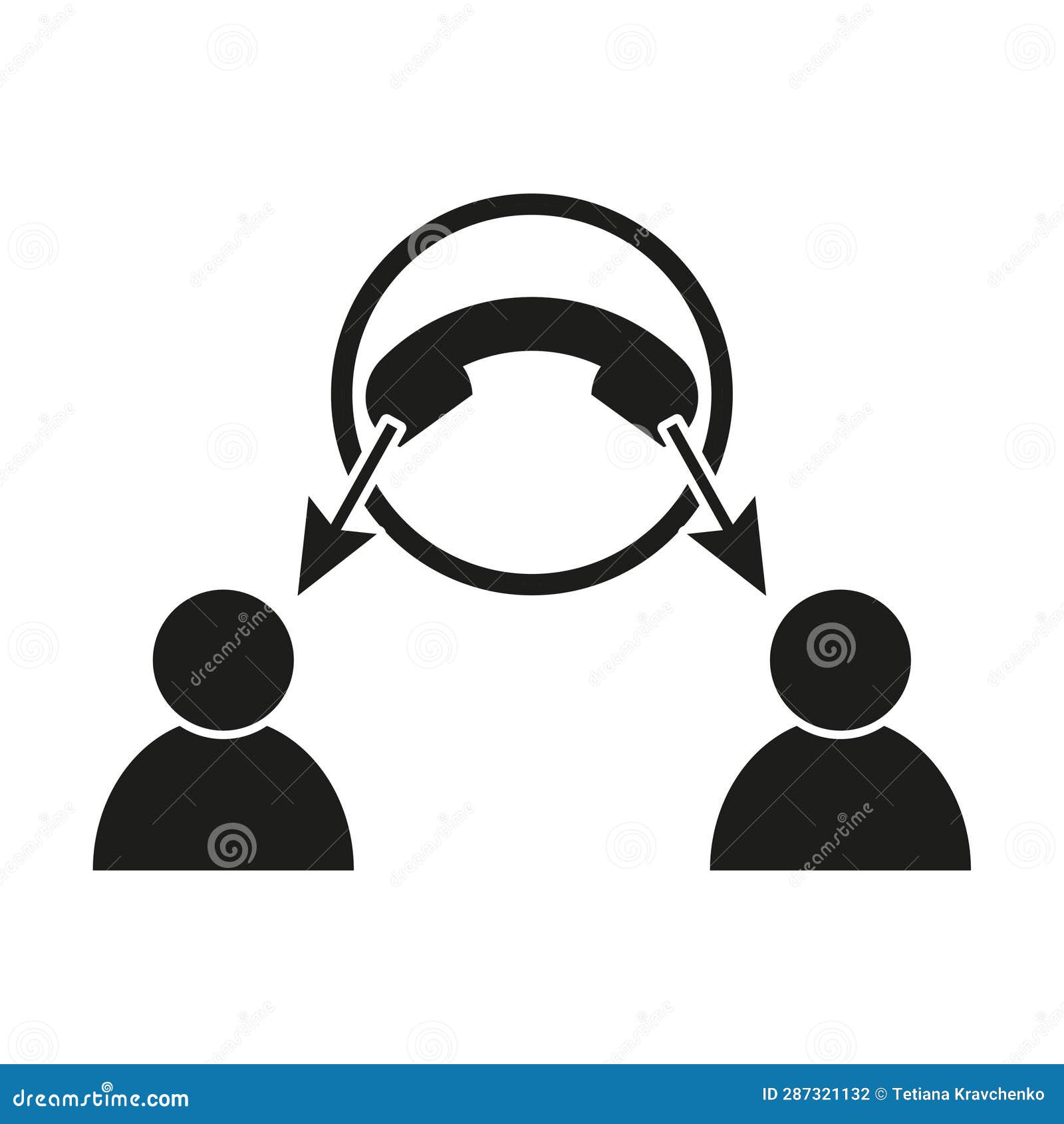 Phone Conversation Icon. Telephone Help. Call Center Support. Vector ...