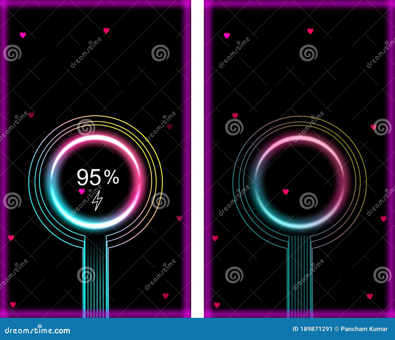 Phone Cool Charging Front and Back Wallpaper Stock Vector ...