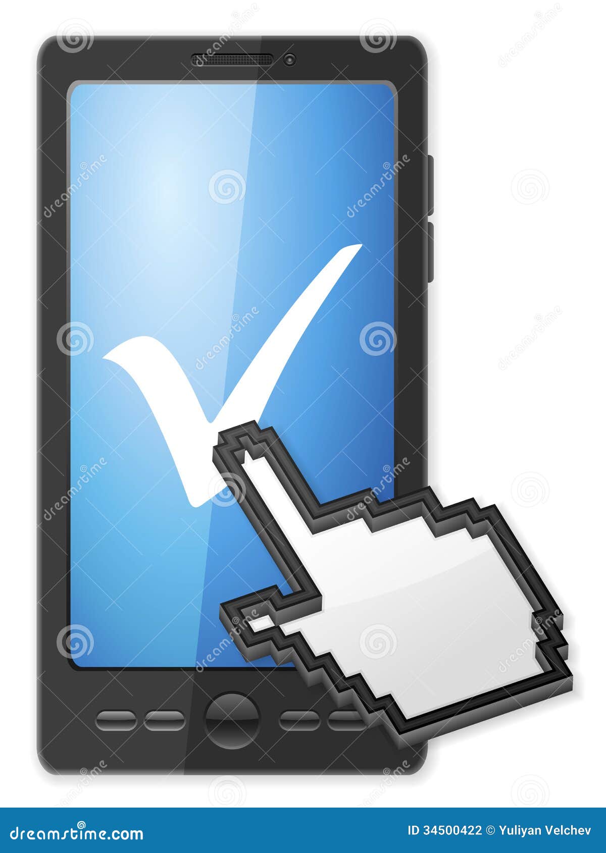 Cursor And Check Mark Royalty-Free Stock Photography | CartoonDealer ...