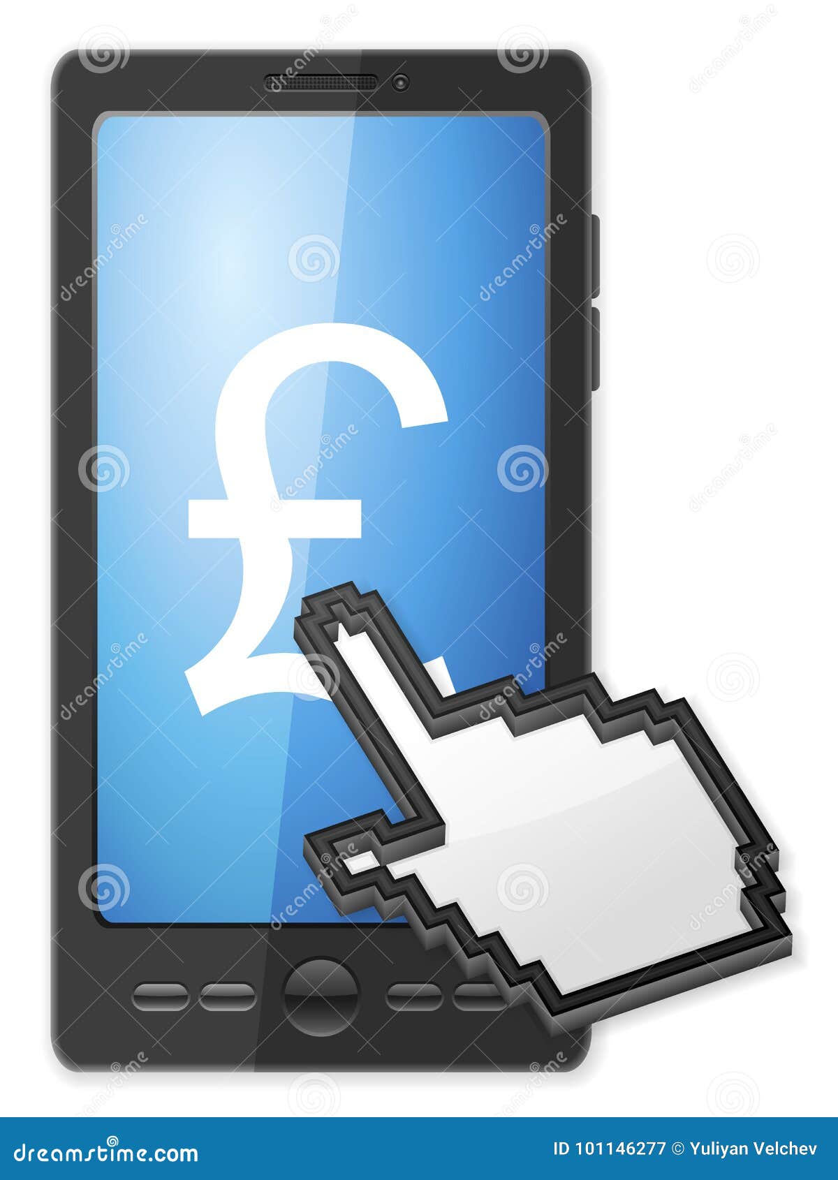 Phone Cursor and Pound Symbol Stock Vector - Illustration of symbol ...