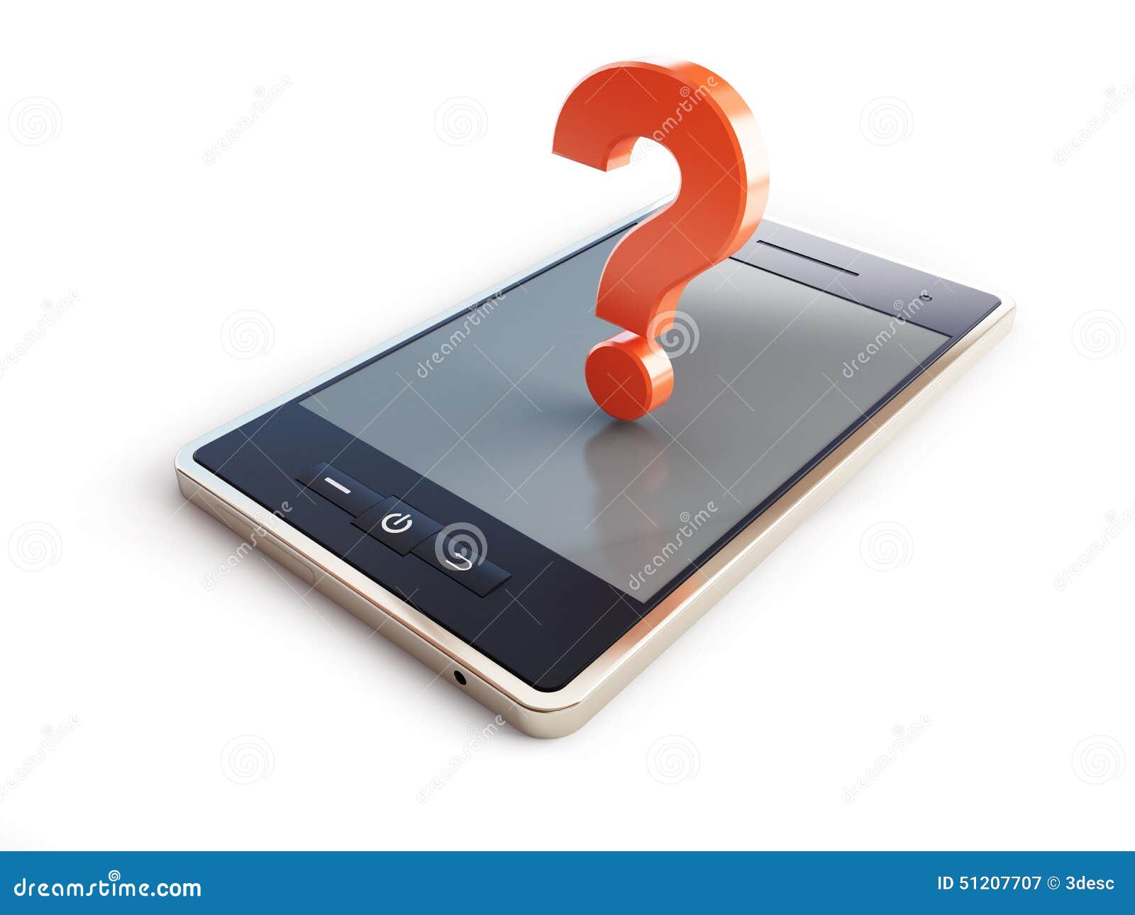 Phone Danger To Health a Question Mark 3d Illustrations Stock ...