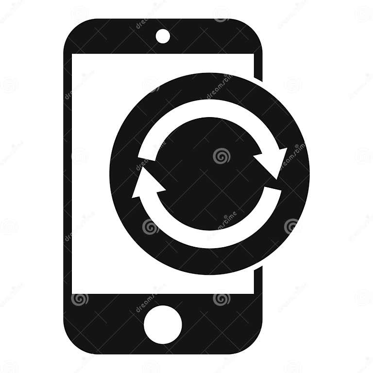 Phone Data Backup Icon Simple Vector. Computer Storage Stock Vector ...