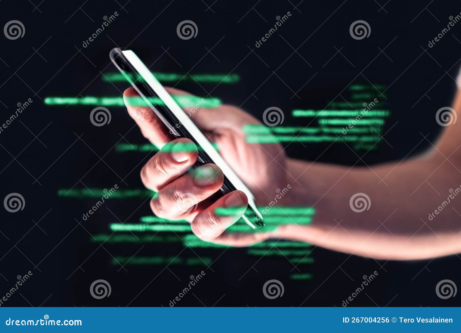 Phone Data Hack, Scam or Fraud. Online Cyber Hacker or Scammer Online ...