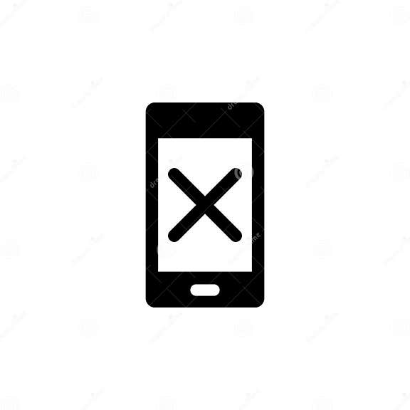 Phone, Delete, Remove Vector Icon. Simple Element Illustration from UI ...