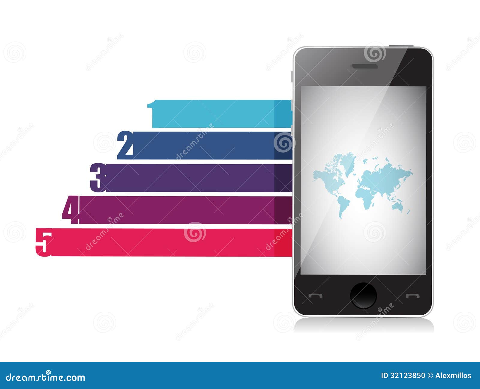 Phone Design Business Graph Banners Template Stock Illustration ...