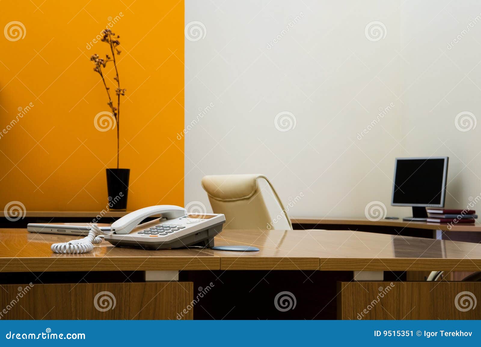 Phone on a desk stock image. Image of leather, computer - 9515351