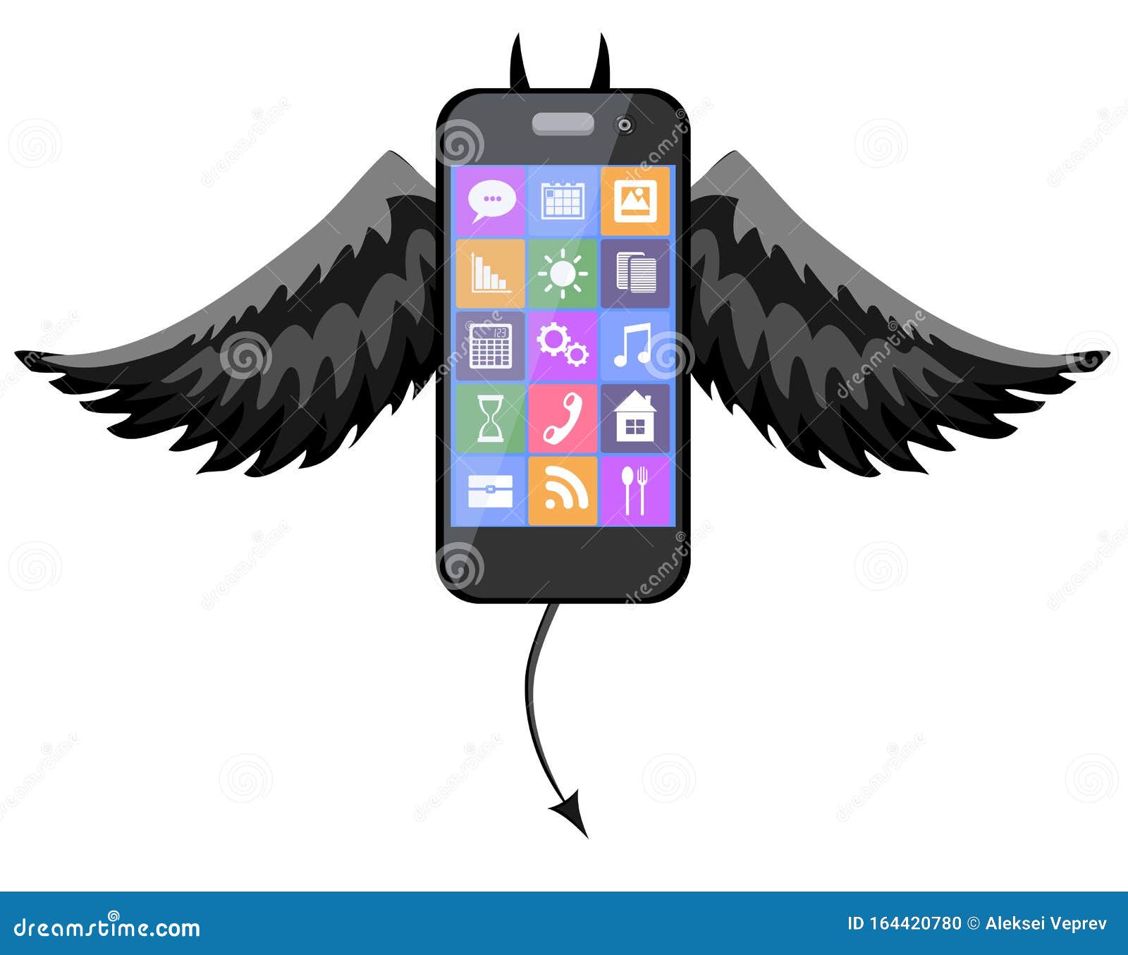 A phone devil icon. Vector stock vector. Illustration of accessibility ...