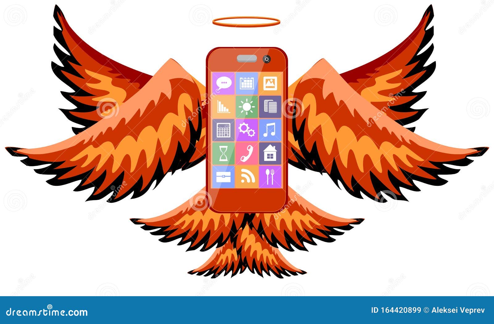 A phone devil icon. Vector stock vector. Illustration of greeting ...