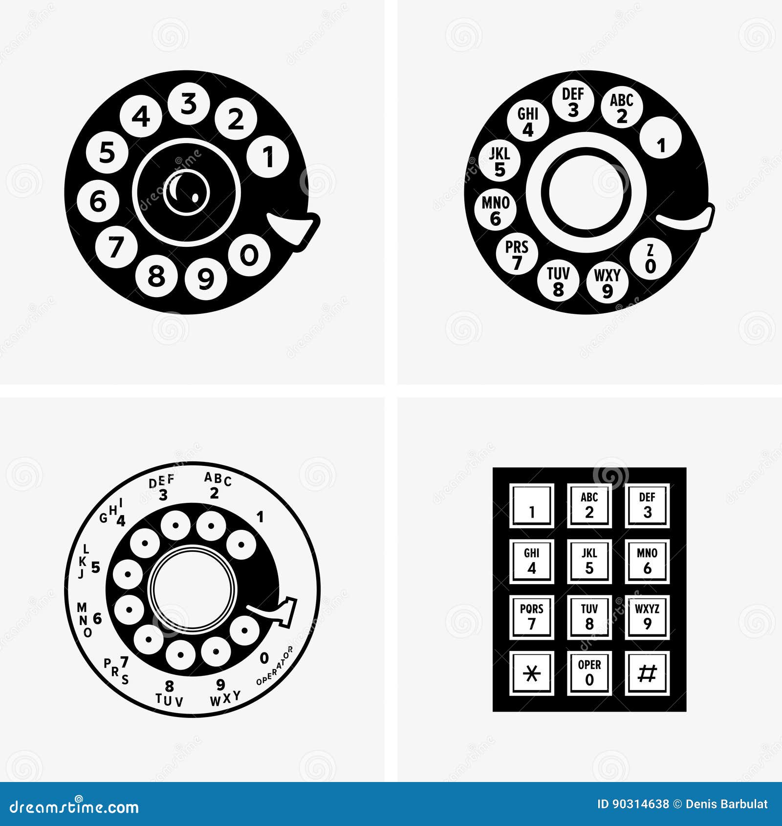 Phone dial stock vector. Illustration of telephone, phone - 90314638