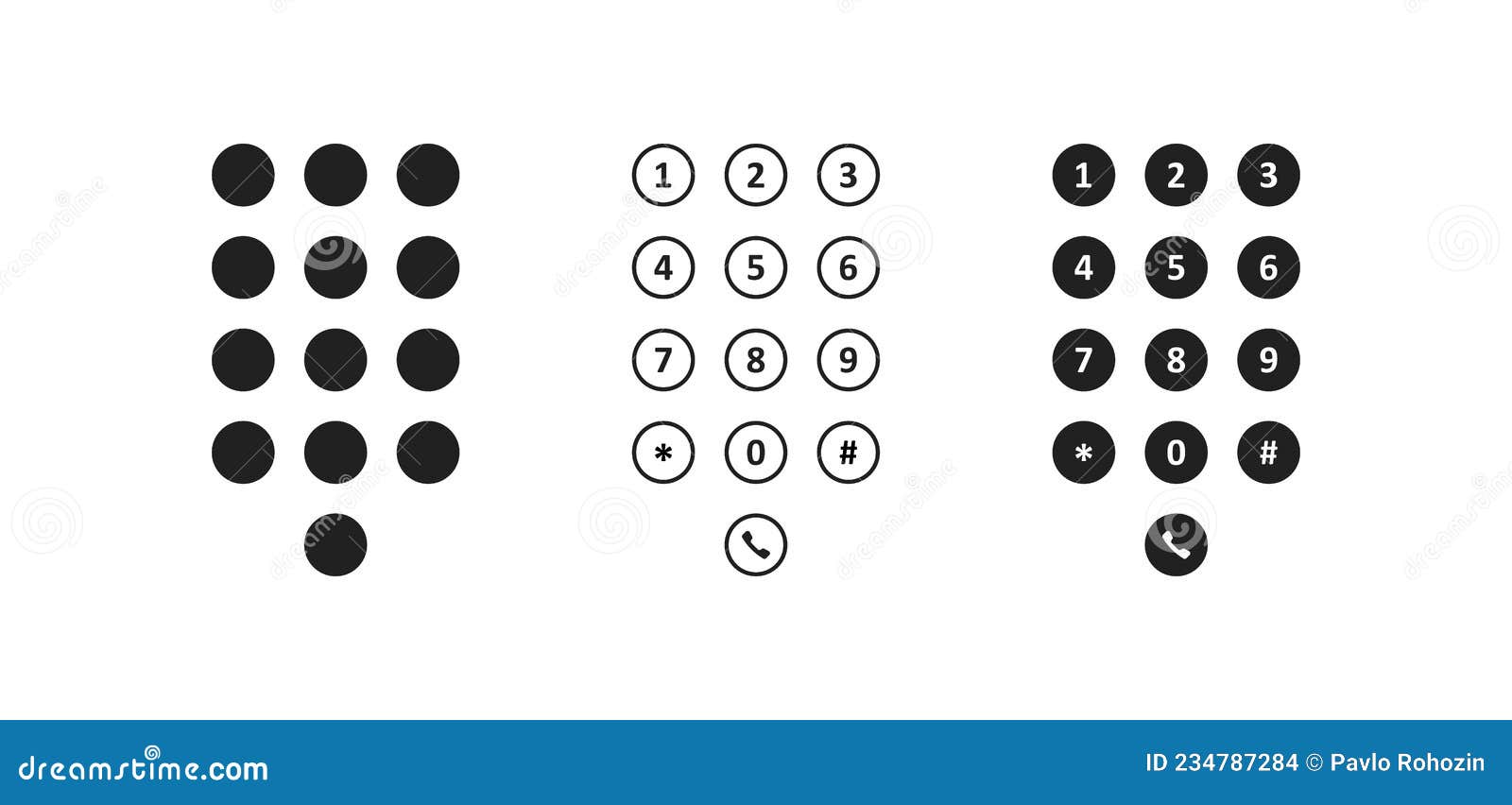 Phone Dial Icon. Smartphone Number Pad Element Stock Vector ...