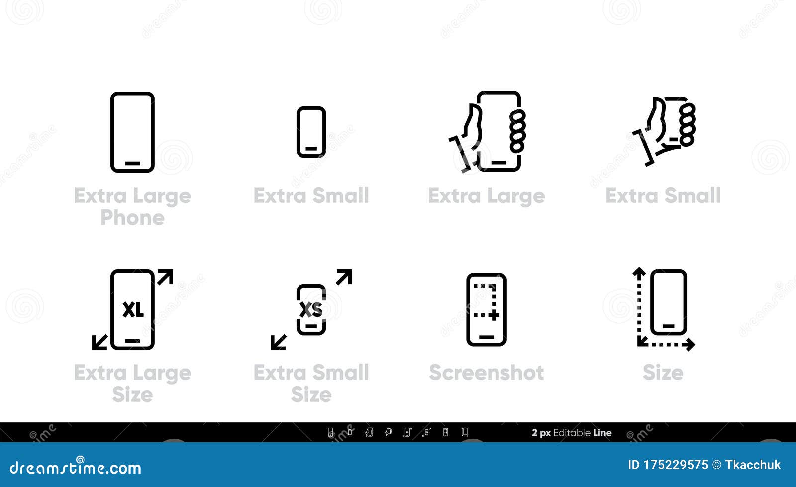Phone, Different Sizes and Specifications. Large, Small and Extra Large ...