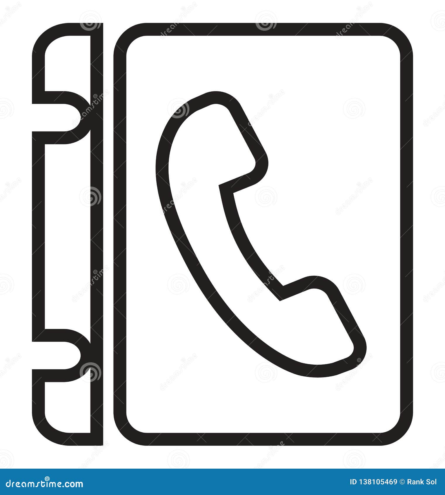 Phone Directory Isolated Vector Icon that Can Be Easily Modified or ...