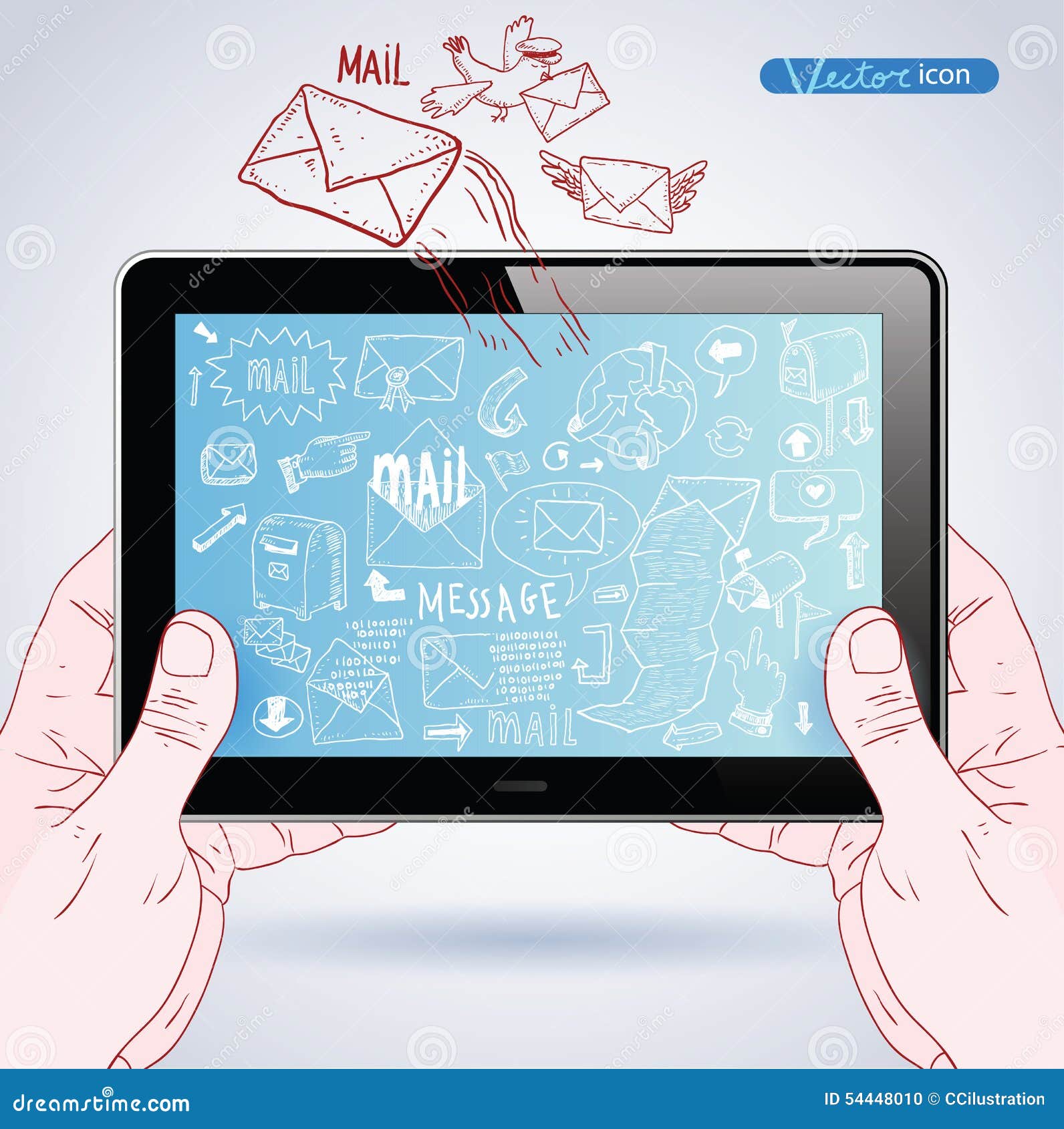 Phone Doodle Set. Hand-drawn Vector Illustration Stock Vector ...