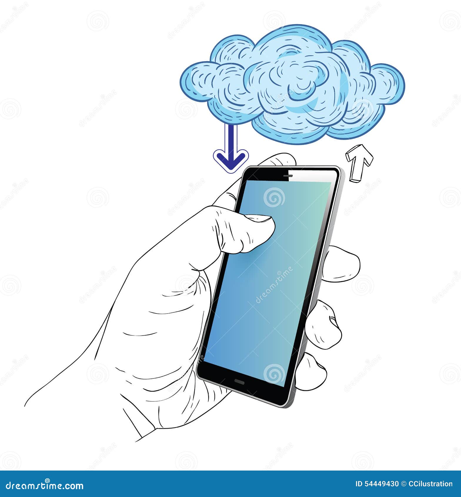 Phone Doodle Set. Hand-drawn Vector Illustration Stock Vector ...