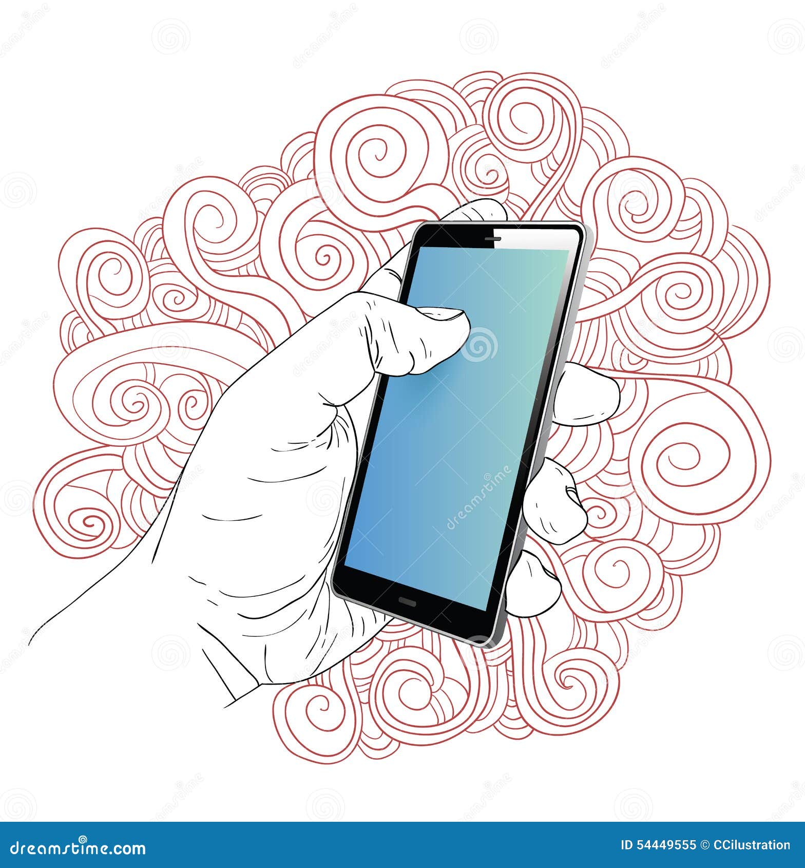 Phone Doodle Set. Hand-drawn Vector Illustration Stock Vector ...