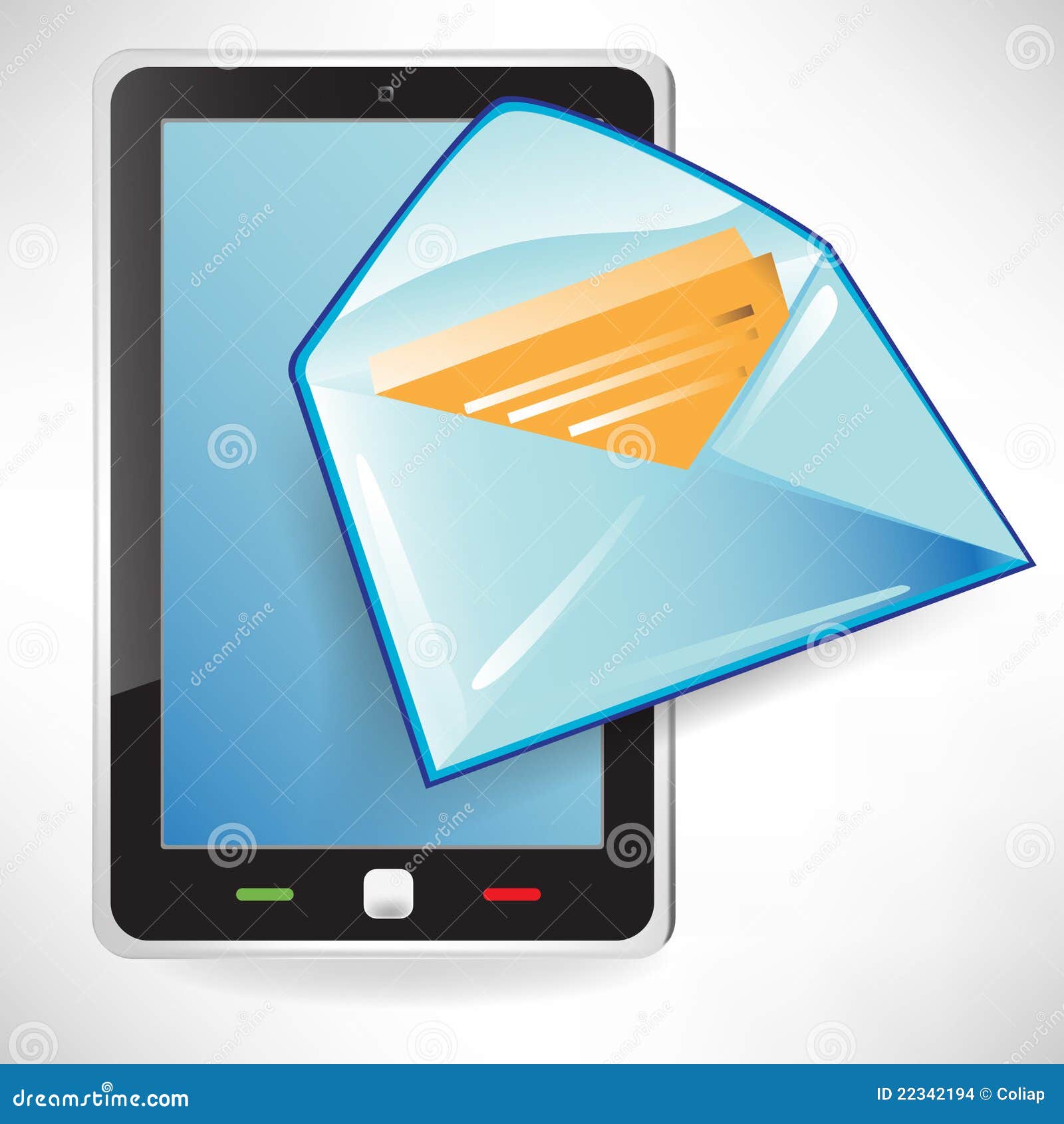 Phone and email icon stock vector. Illustration of contact - 22342194