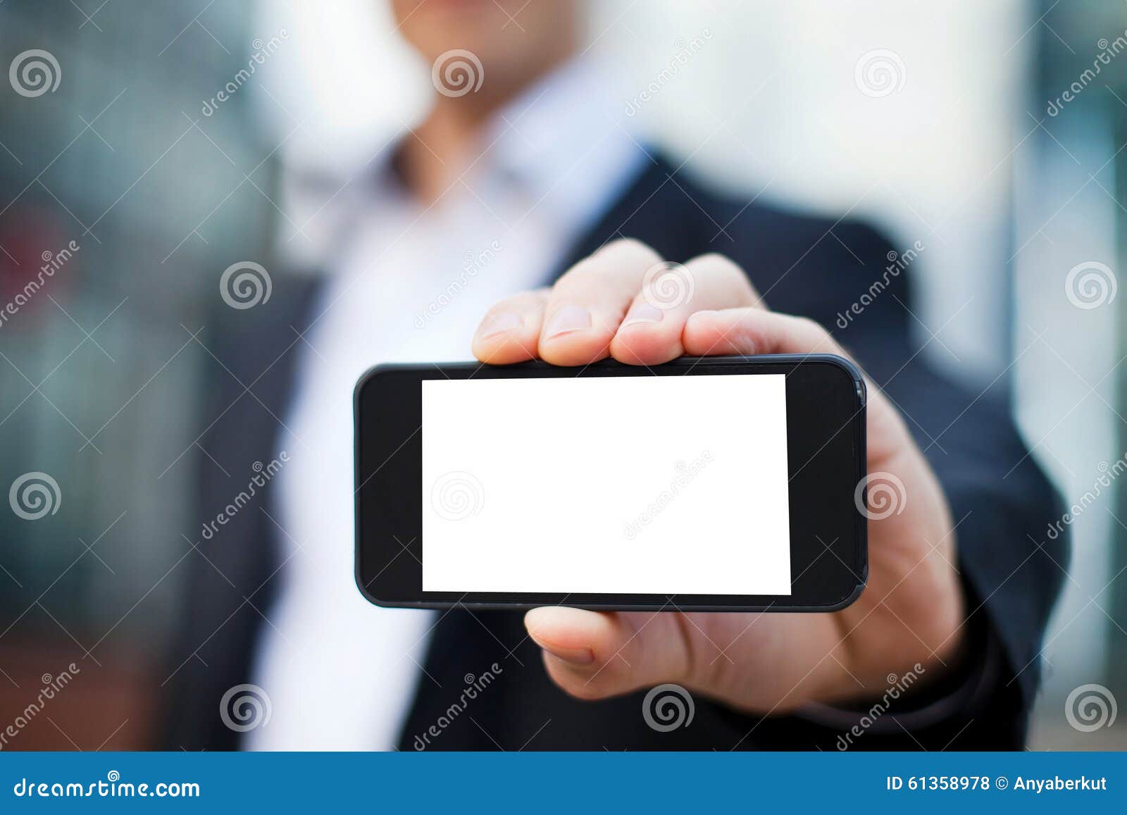 Phone with Empty Screen Horizontal Stock Photo - Image of communication ...