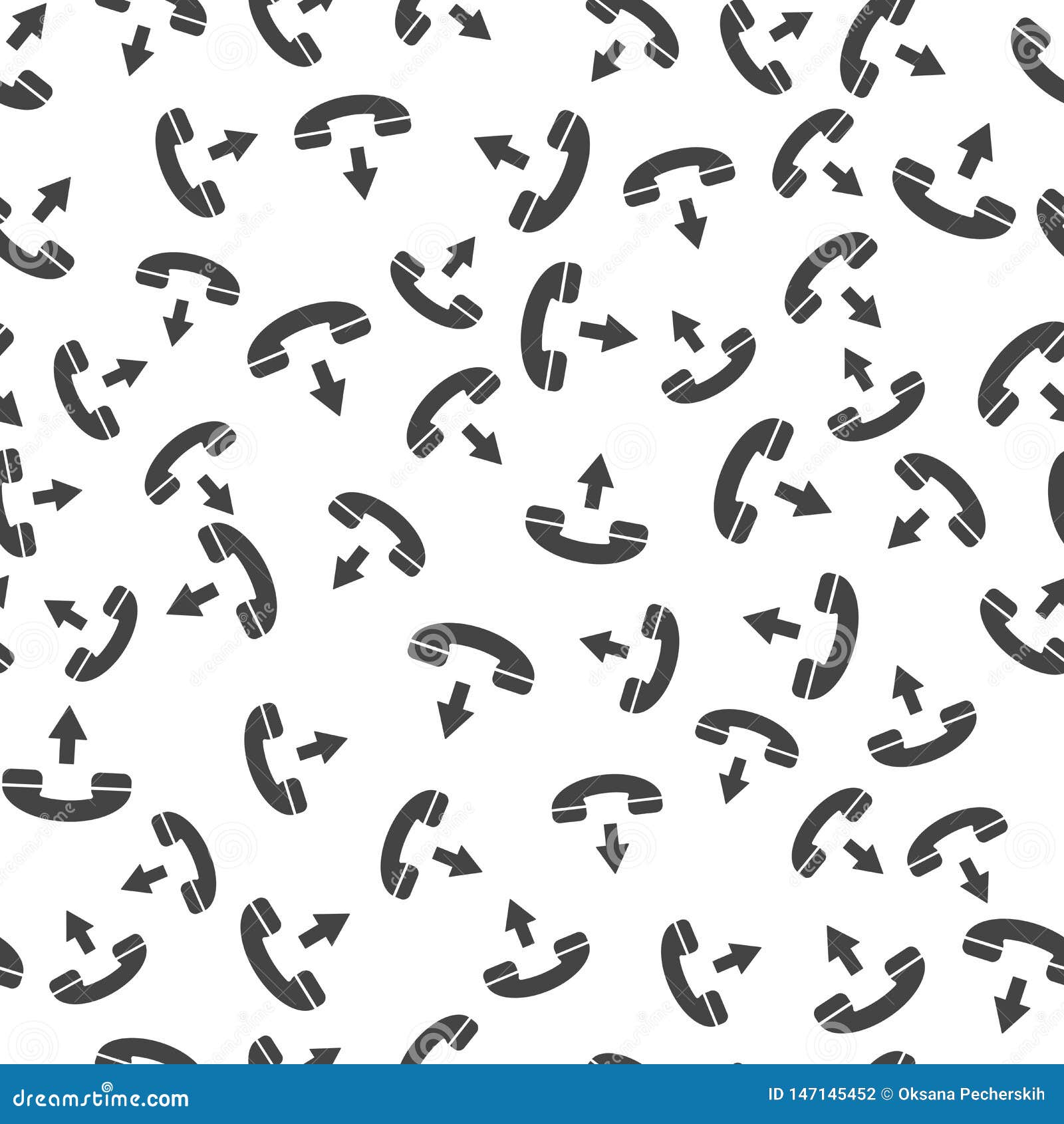 Phone Endless Pattern. Vector Seamless Pattern on a White Background ...