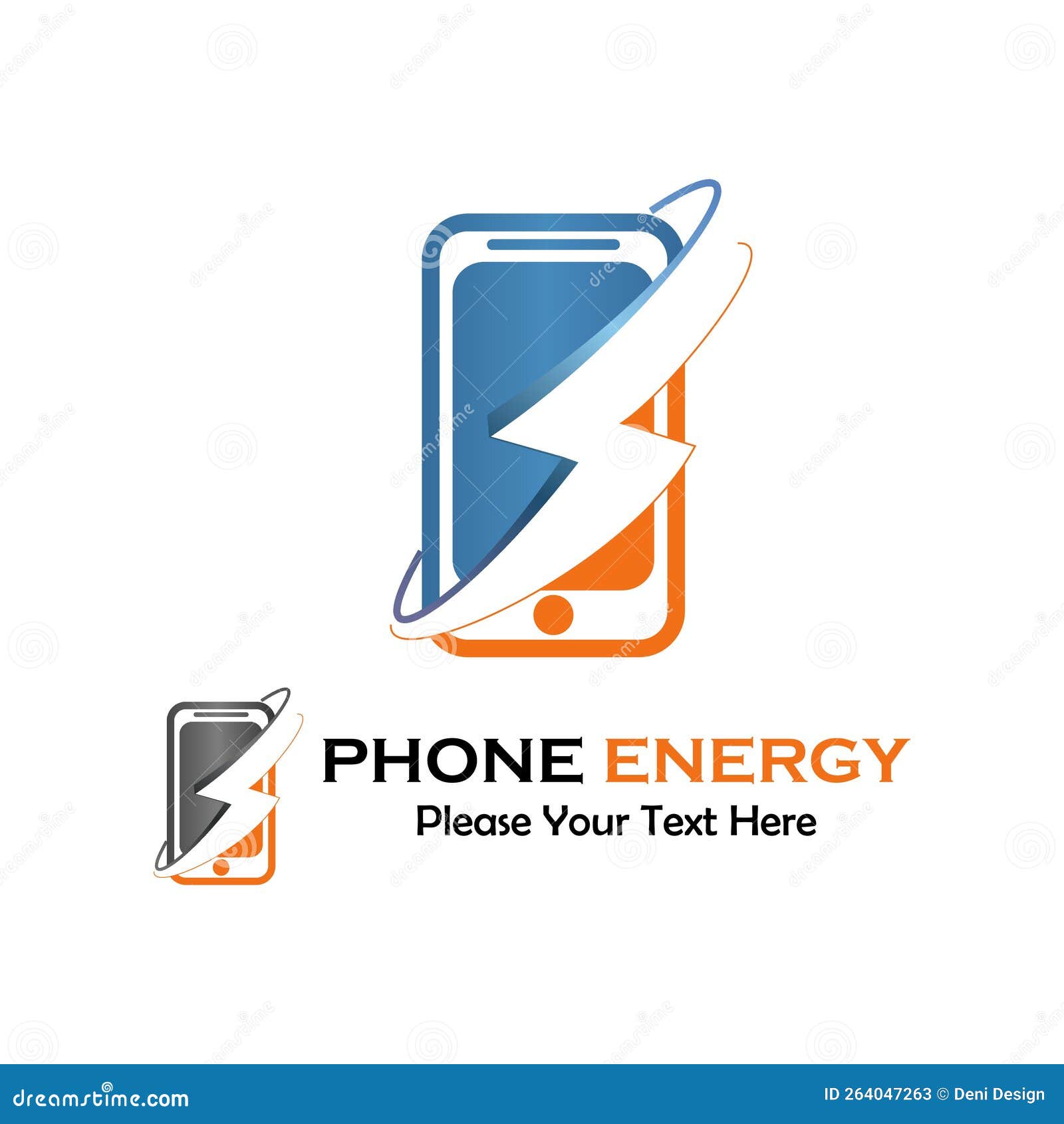 Phone energy logo stock vector. Illustration of business - 264047263