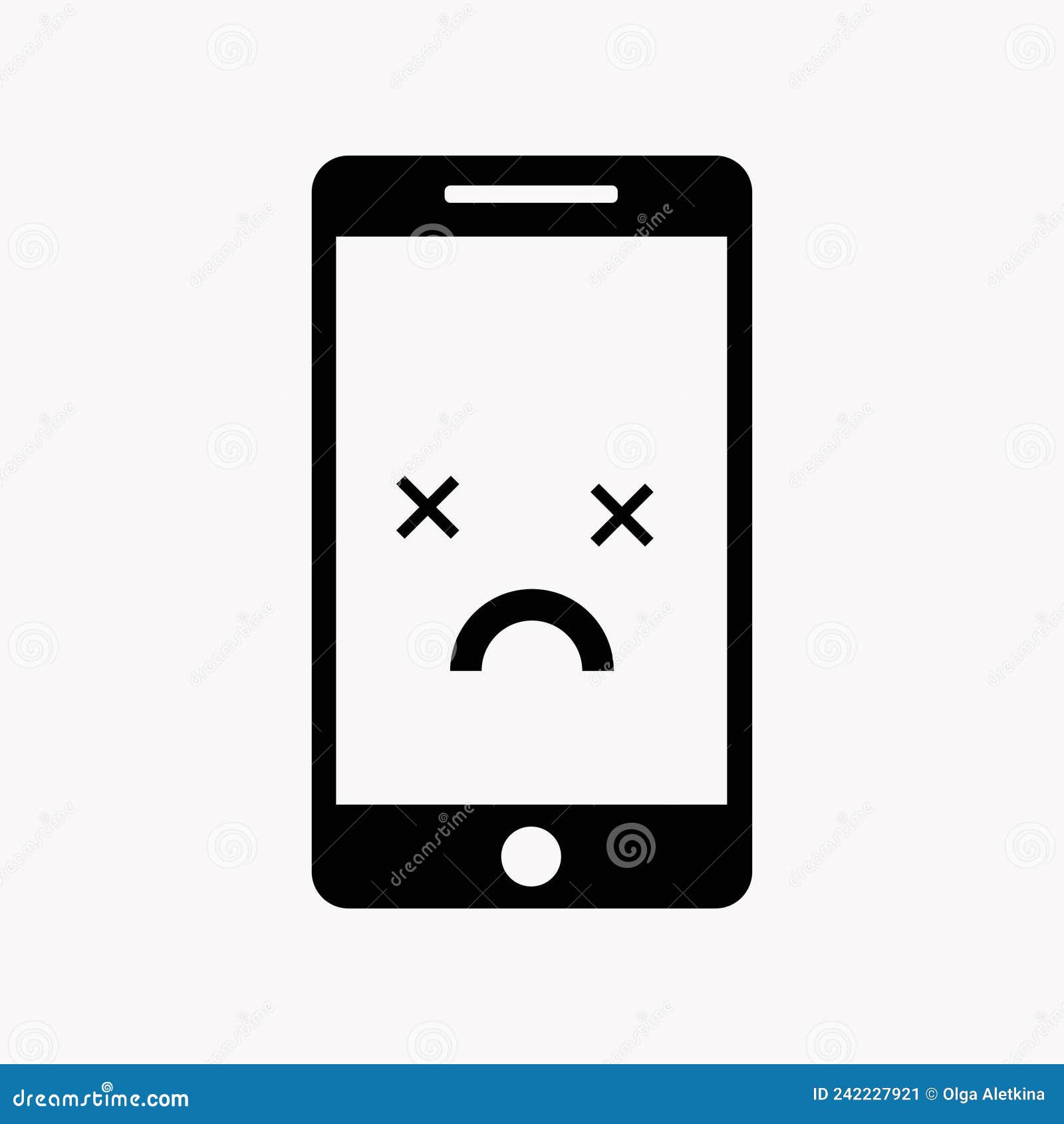 Phone Error System Vector Illustration. System Error Icon, System Not ...
