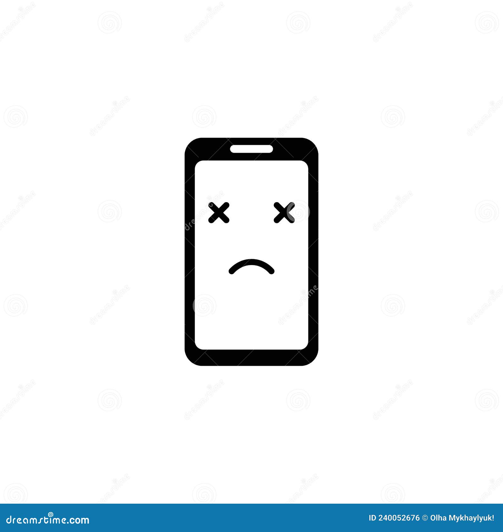 Phone Error System Vector Illustration. System Error Icon, System Not ...