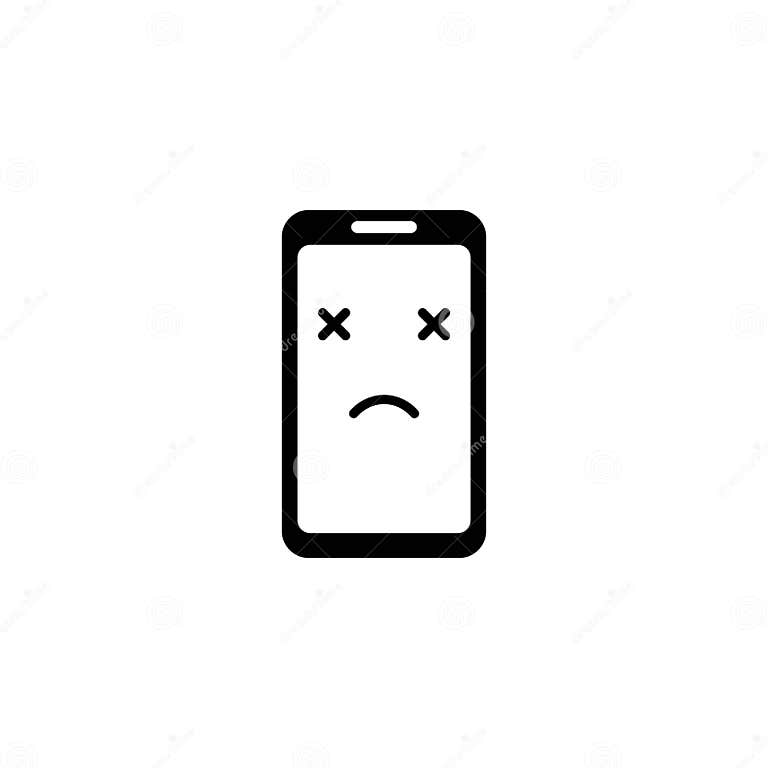 Phone Error System Vector Illustration. System Error Icon, System Not ...