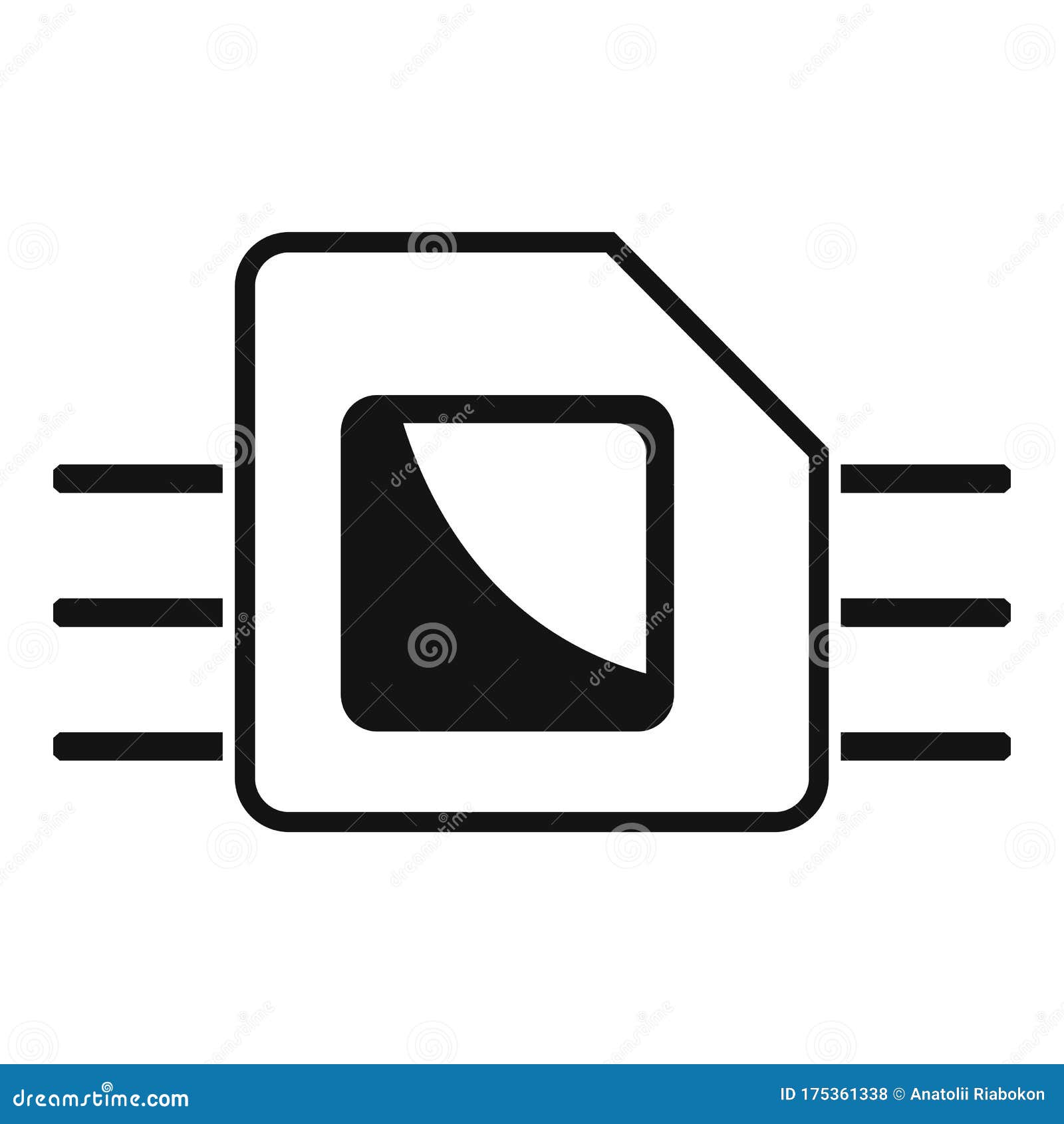 Esim Icon. Embedded Sim Card With Chip. Gsm Internet Technology ...