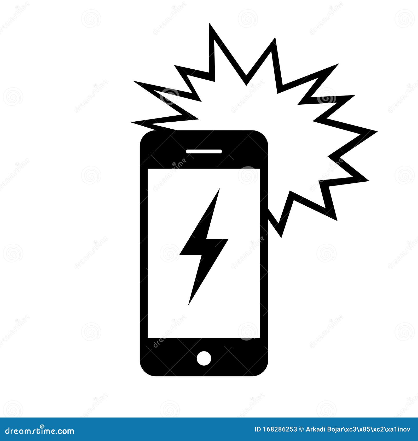 Phone Explosion Vector Icon Stock Vector - Illustration of concept ...