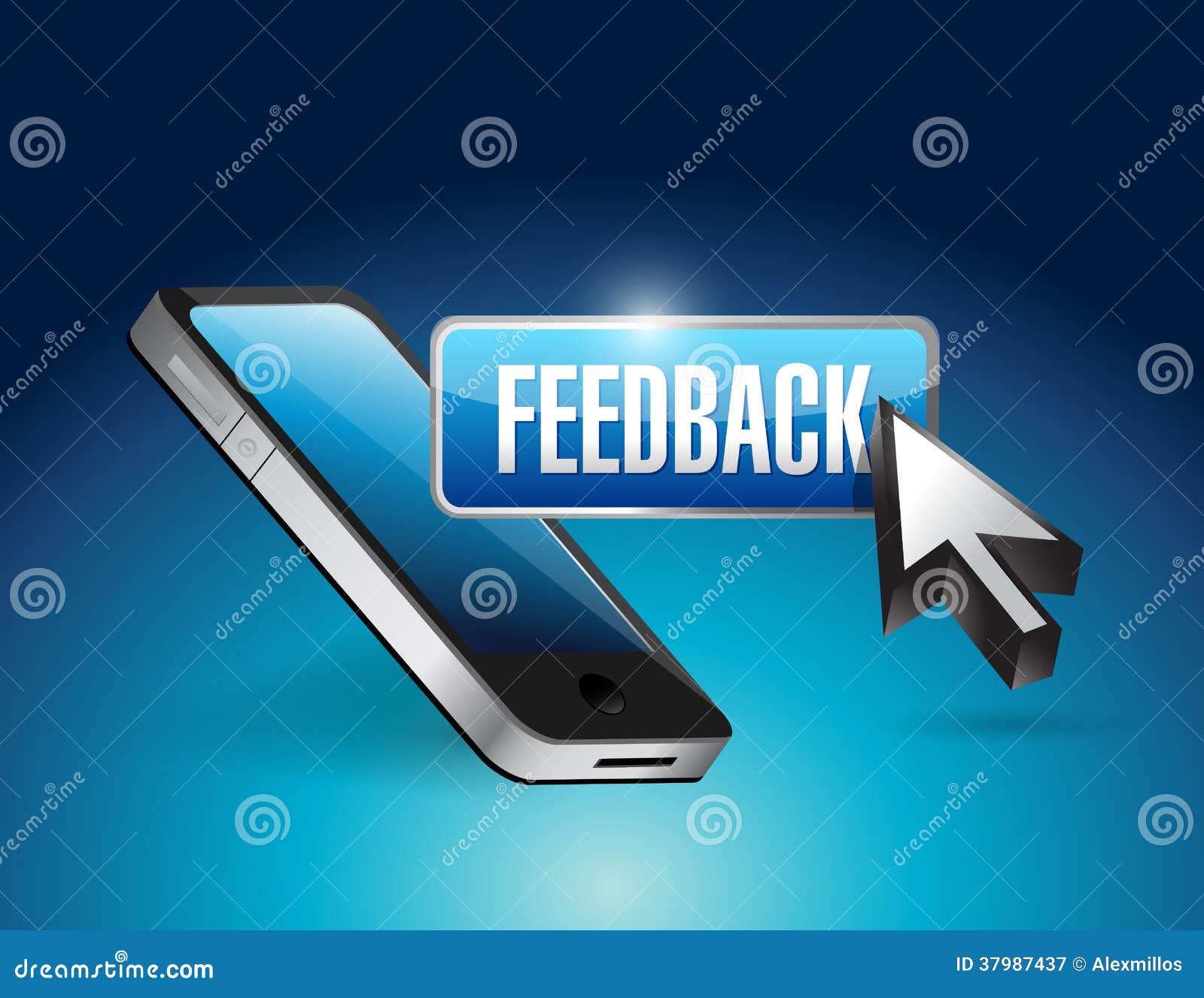 Phone and Feedback Button Illustration Stock Illustration ...