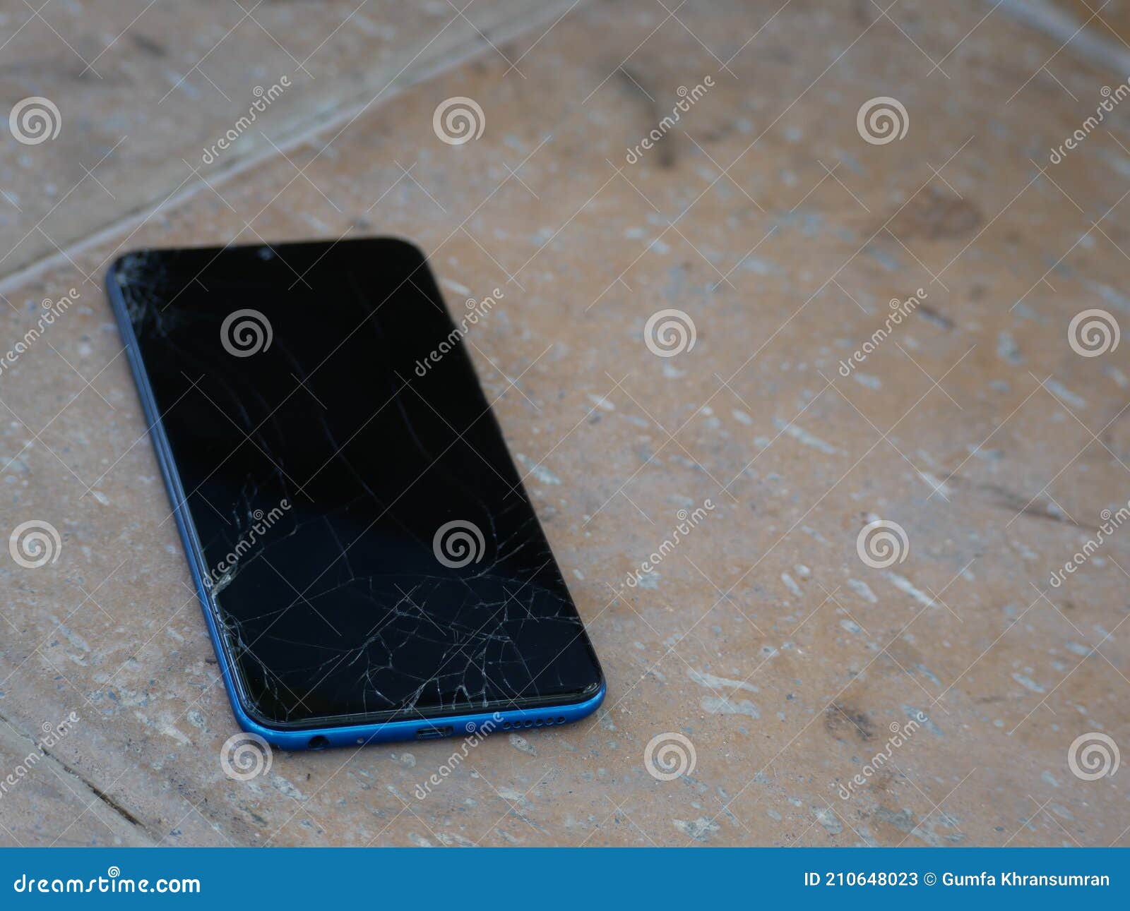 The Phone Fell on the Ground Stock Image - Image of communication ...