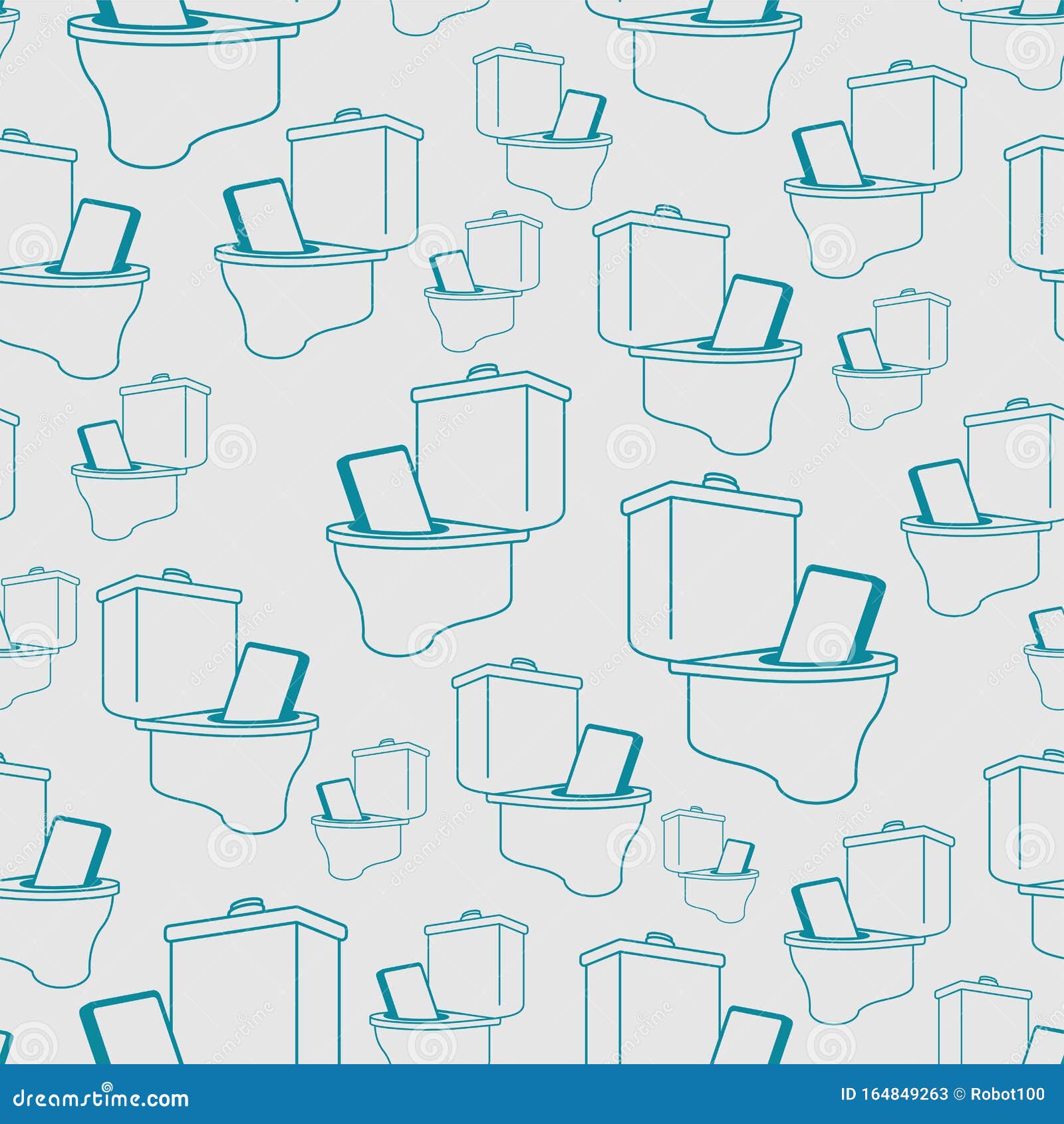 Toilet Pot Pattern Seamless. WC Background. Toilet Texture Vector ...