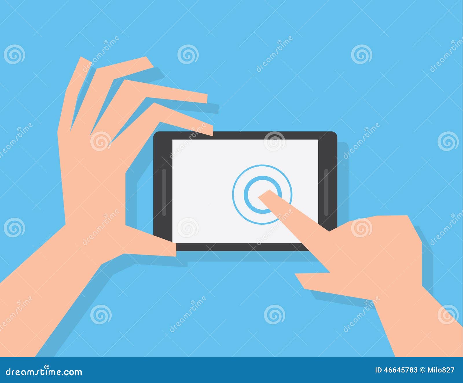 Phone Finger Touch stock vector. Illustration of grey - 46645783