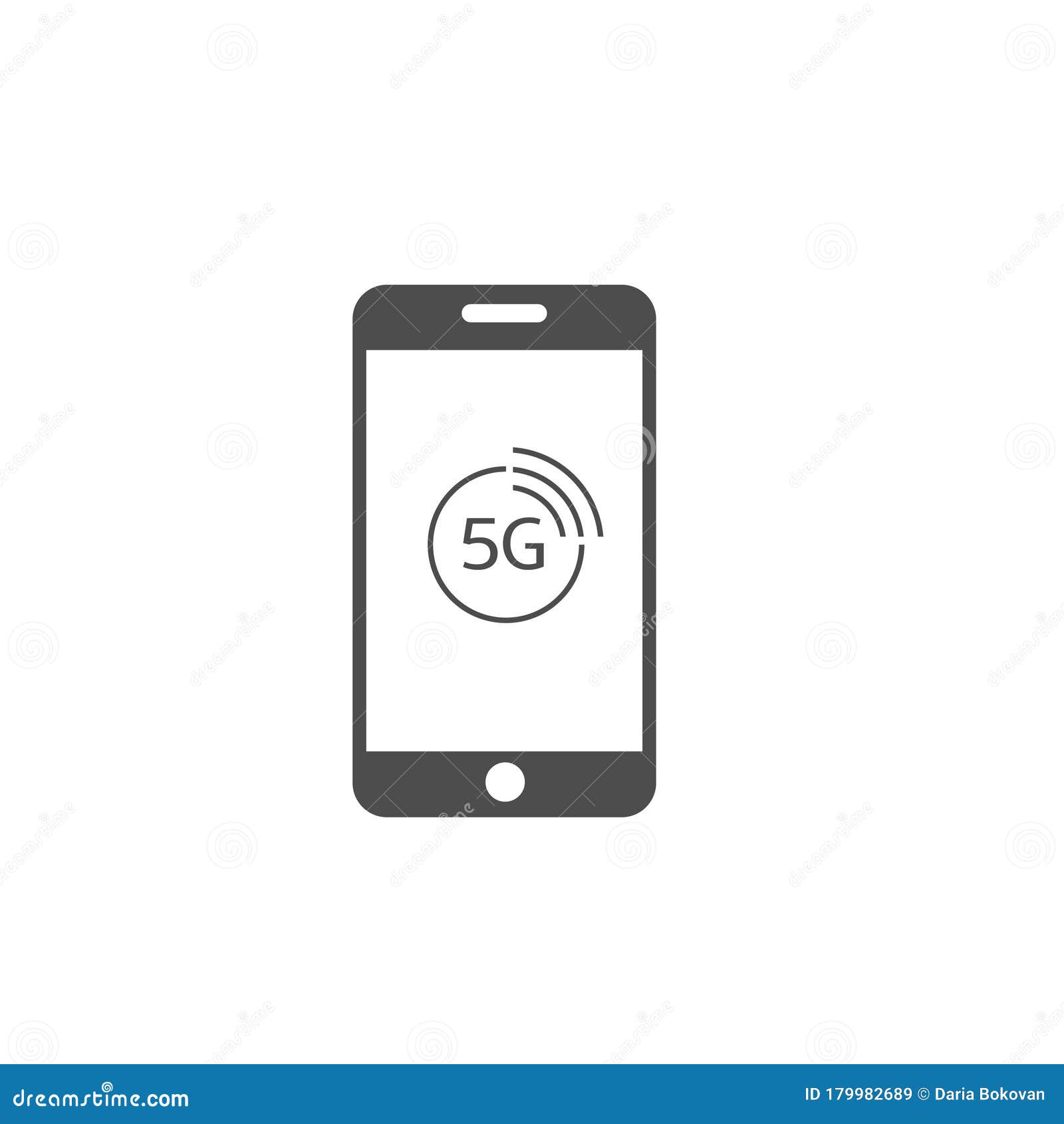 Phone with 5G icon stock illustration. Illustration of network - 179982689