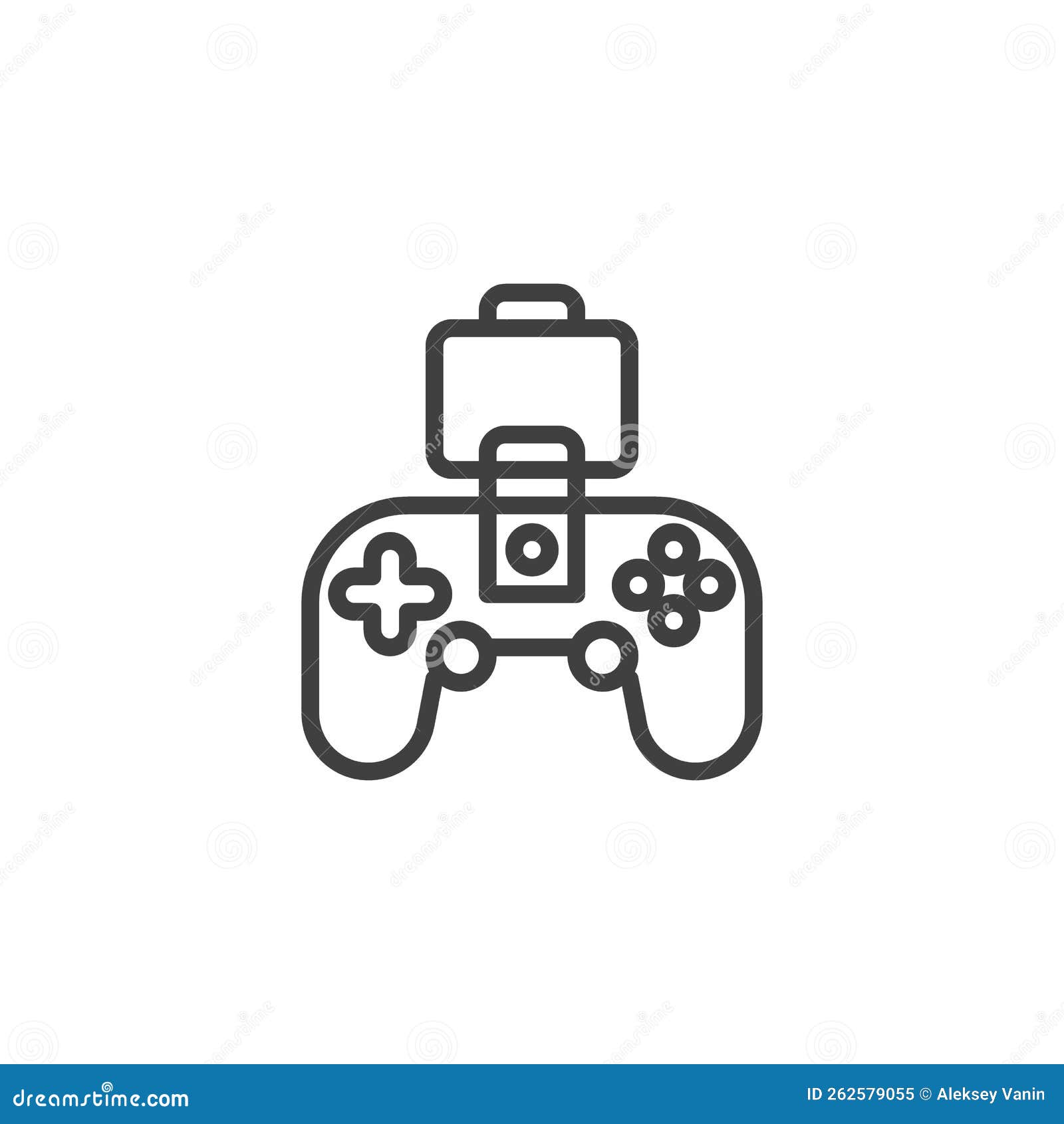 Phone Gaming Controller Line Icon Stock Vector - Illustration of ...