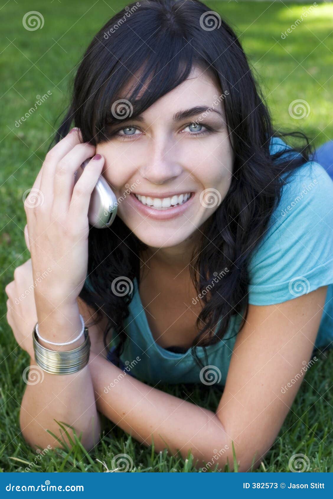 Phone Girl stock image. Image of pretty, smile, happy, face - 382573