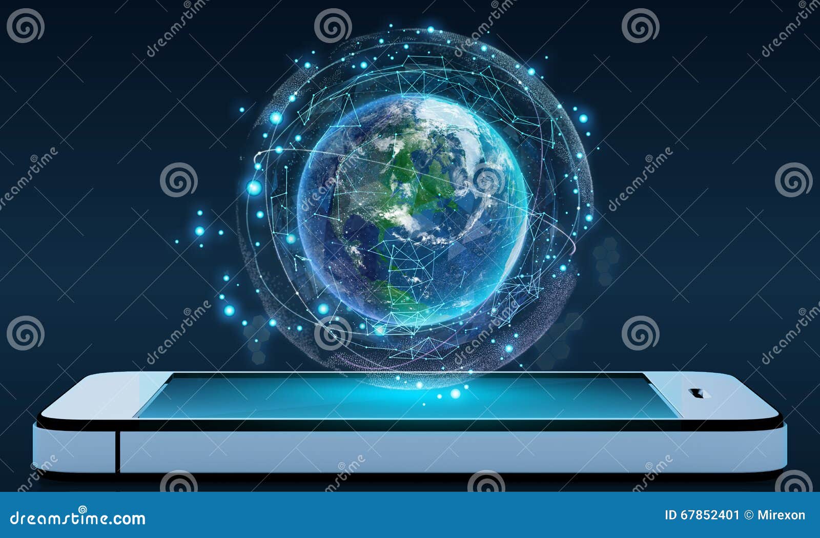 Phone and Globe Surrounded by a Virtual Data Network Stock Image ... Phone and Globe Surrounded by a Virtual Data Network Stock Image ...