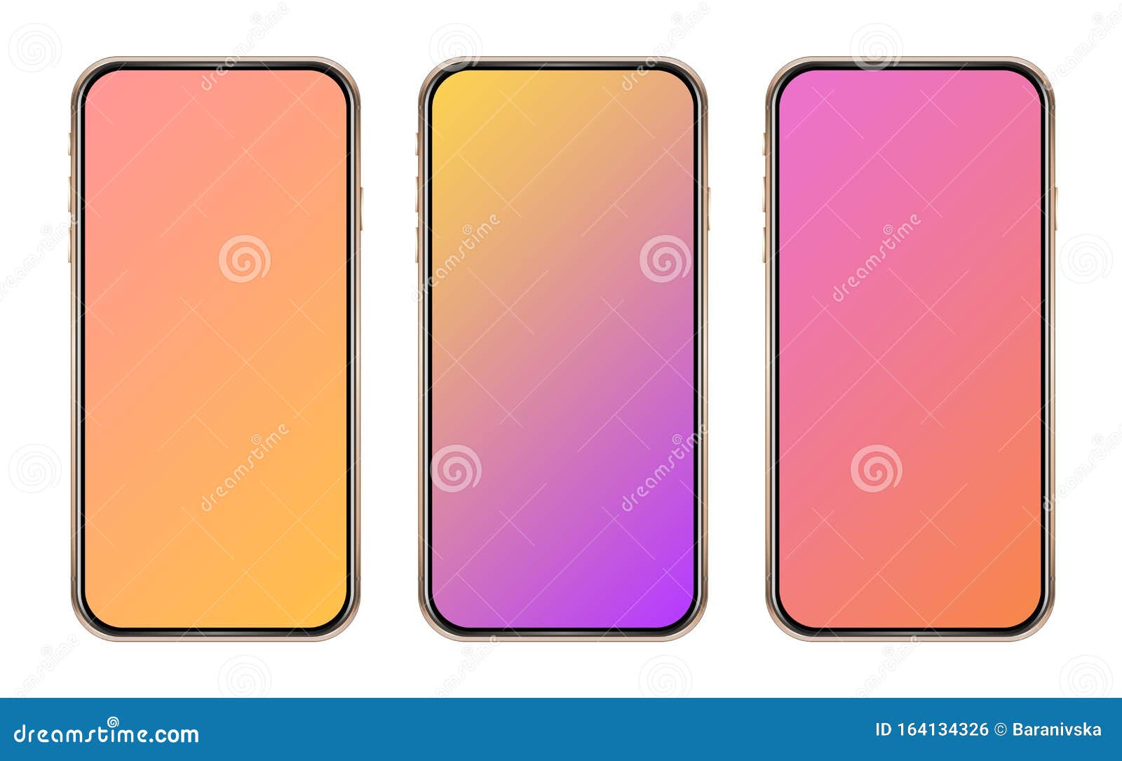 Phone-golden-color-warm stock illustration. Illustration of digital ...